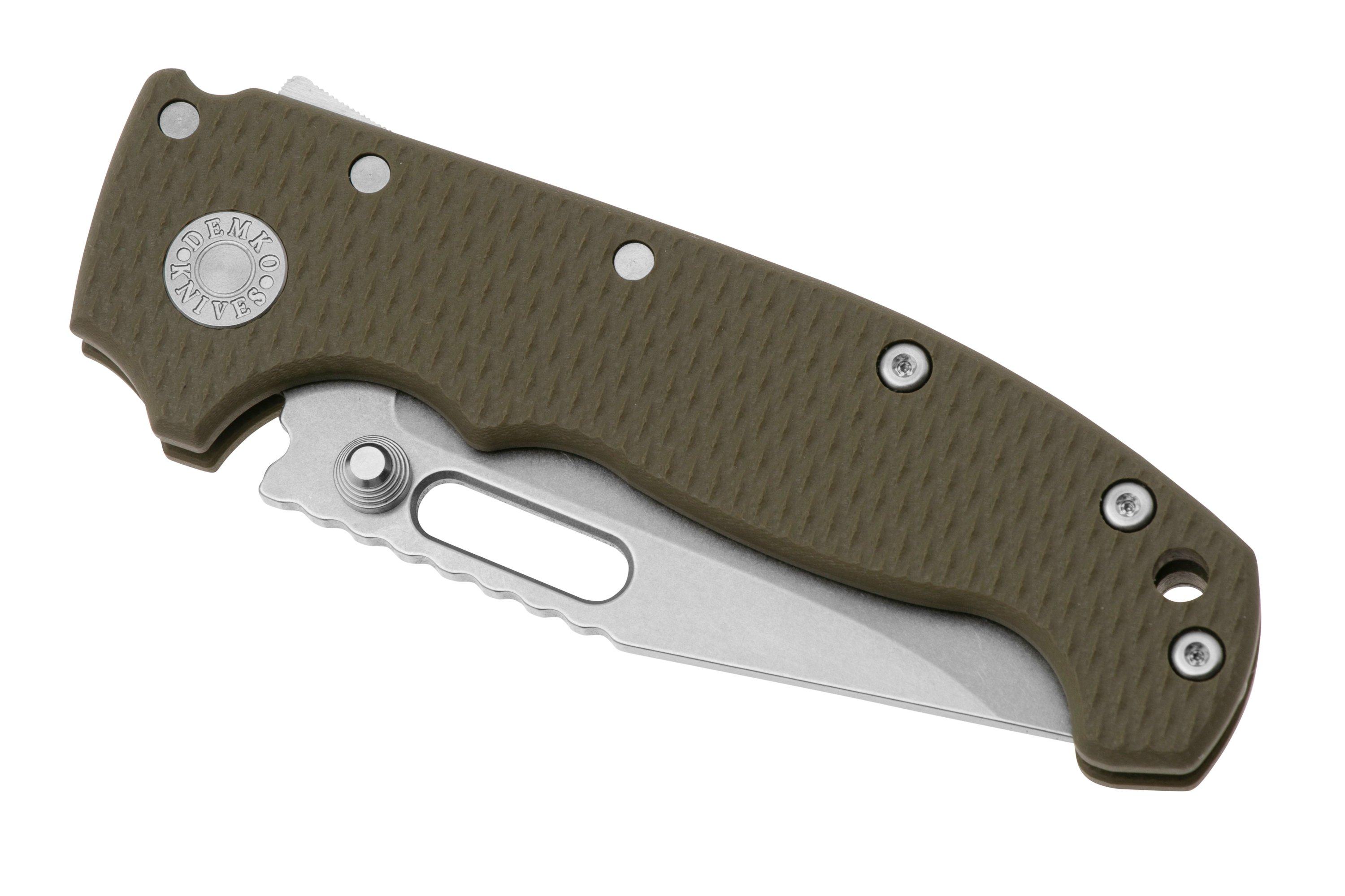 Demko Knives MG AD20S Shark-Lock, CPM 20CV Clip Point MGAD20S-OD-GRN OD ...