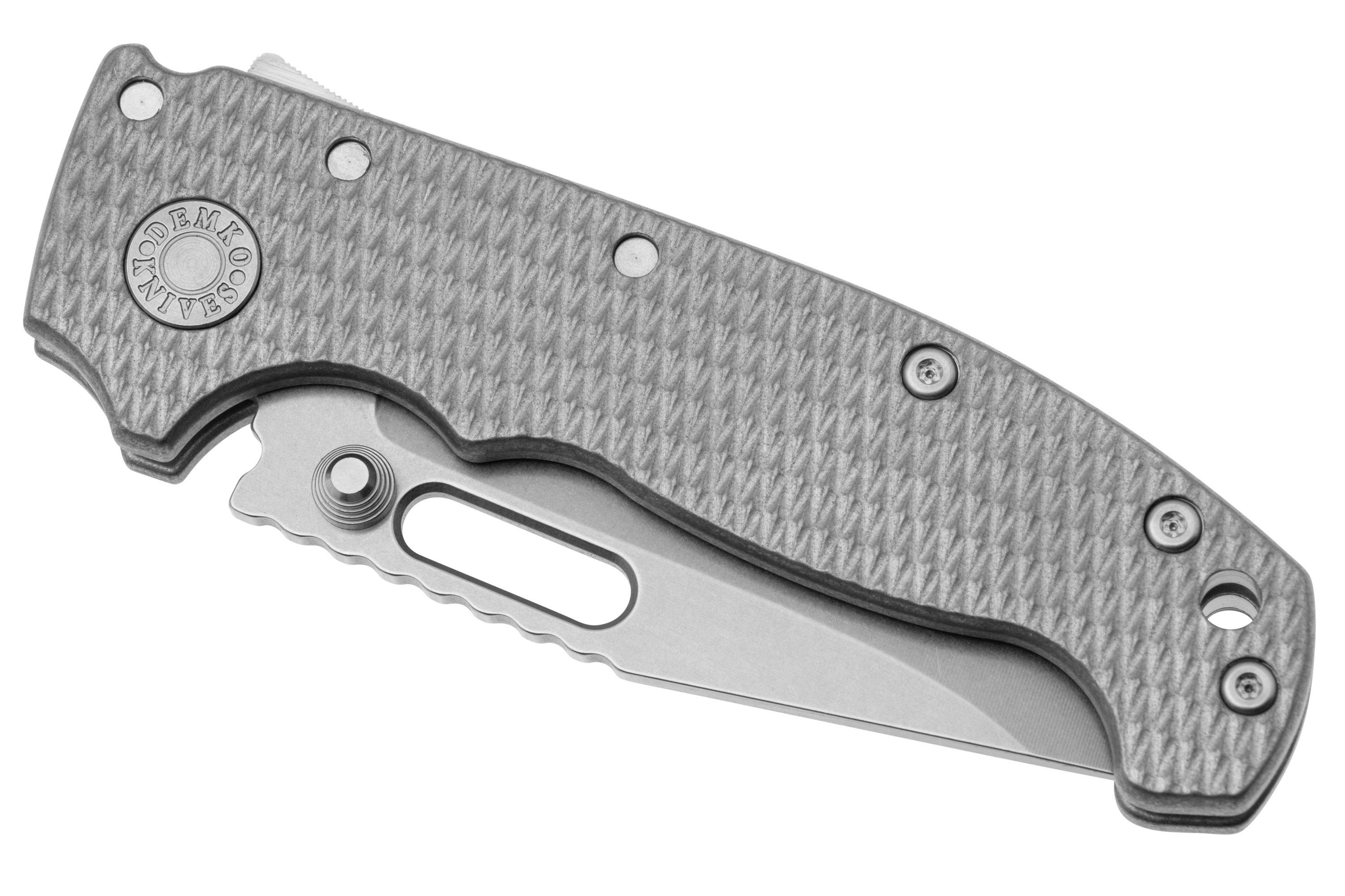 Demko Knives MG AD20S Shark-Lock, CPM 20CV Clip Point MGAD20S-TI-MLD ...