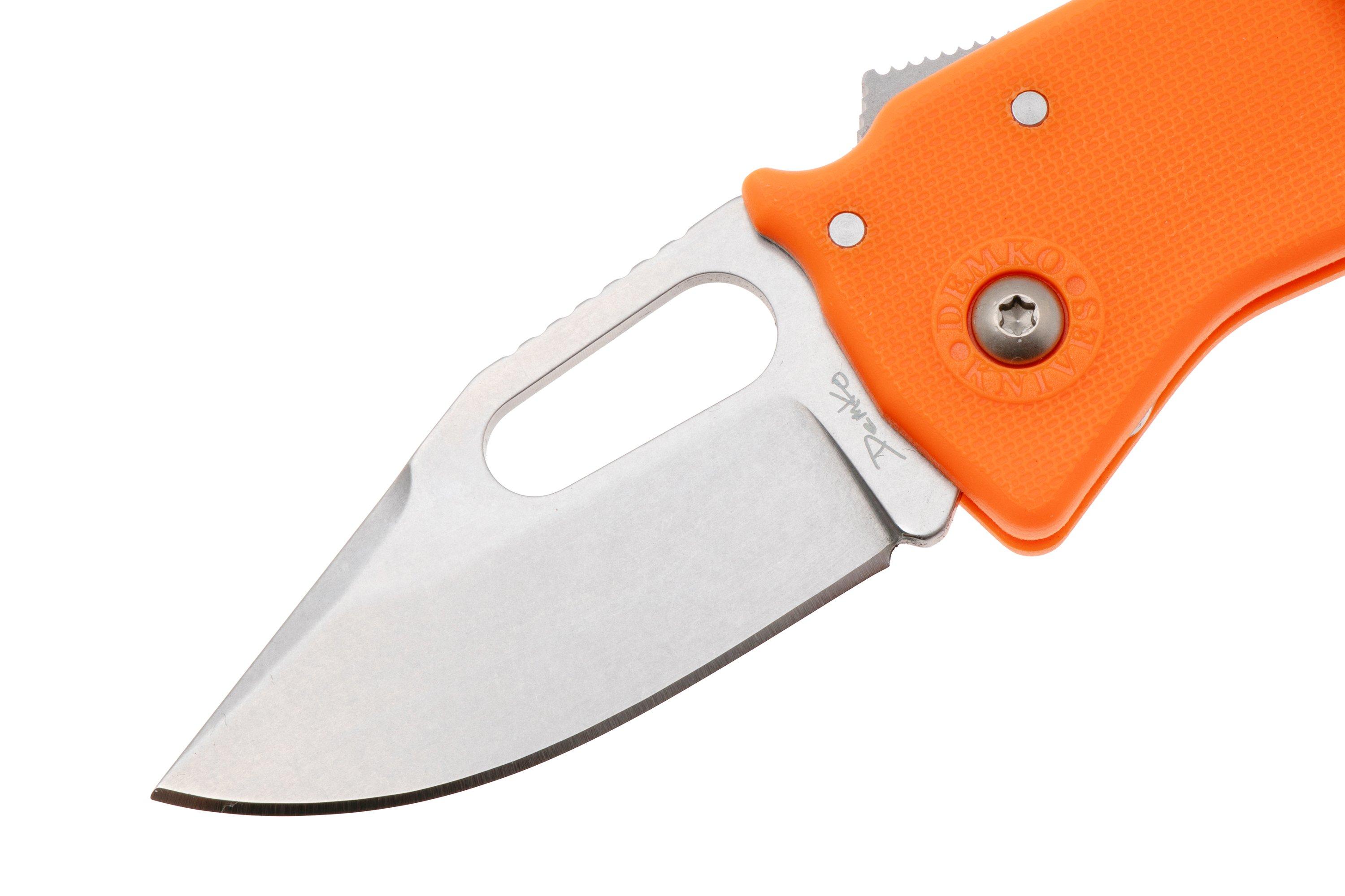 Demko Nano-Shark, NANO-10A-ORANGE GRN-CP, Stonewashed AUS-10A Clip ...