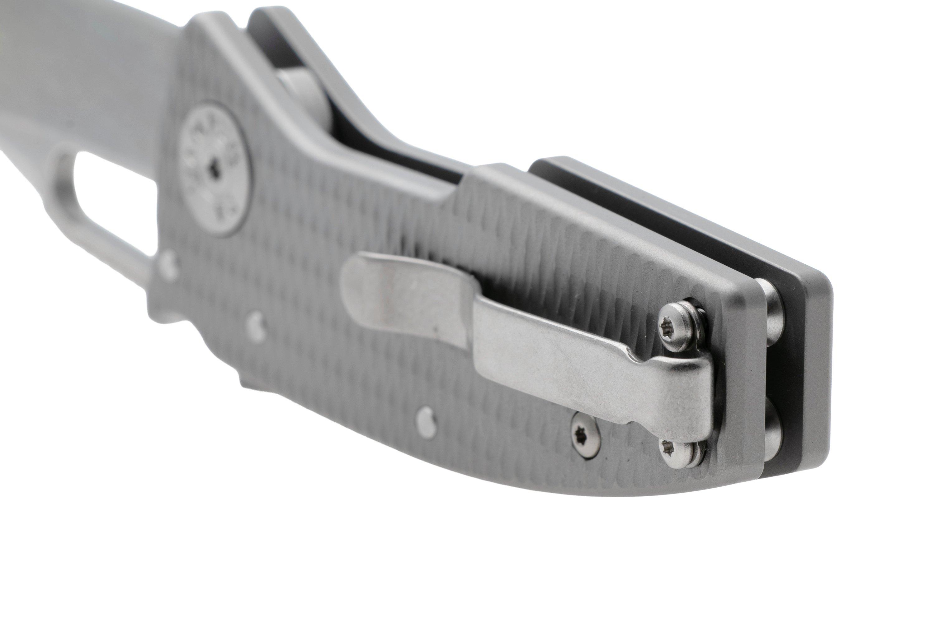 Demko Nano-Shark, NANO-20CV-MILLED TI-SF, Stonewashed CPM 20CV Shark ...