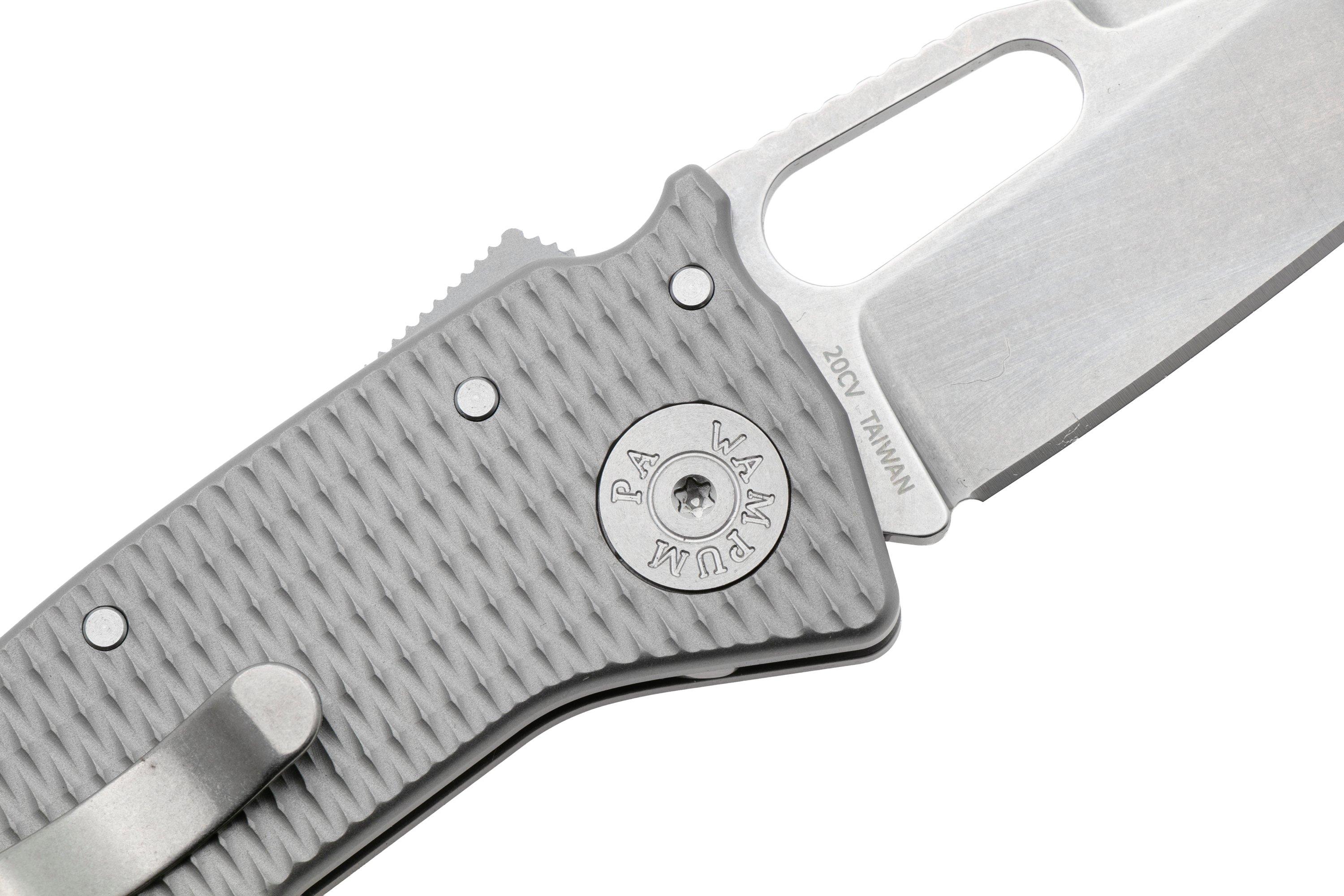 Demko Nano-Shark, NANO-20CV-MILLED TI-SF, Stonewashed CPM 20CV Shark ...