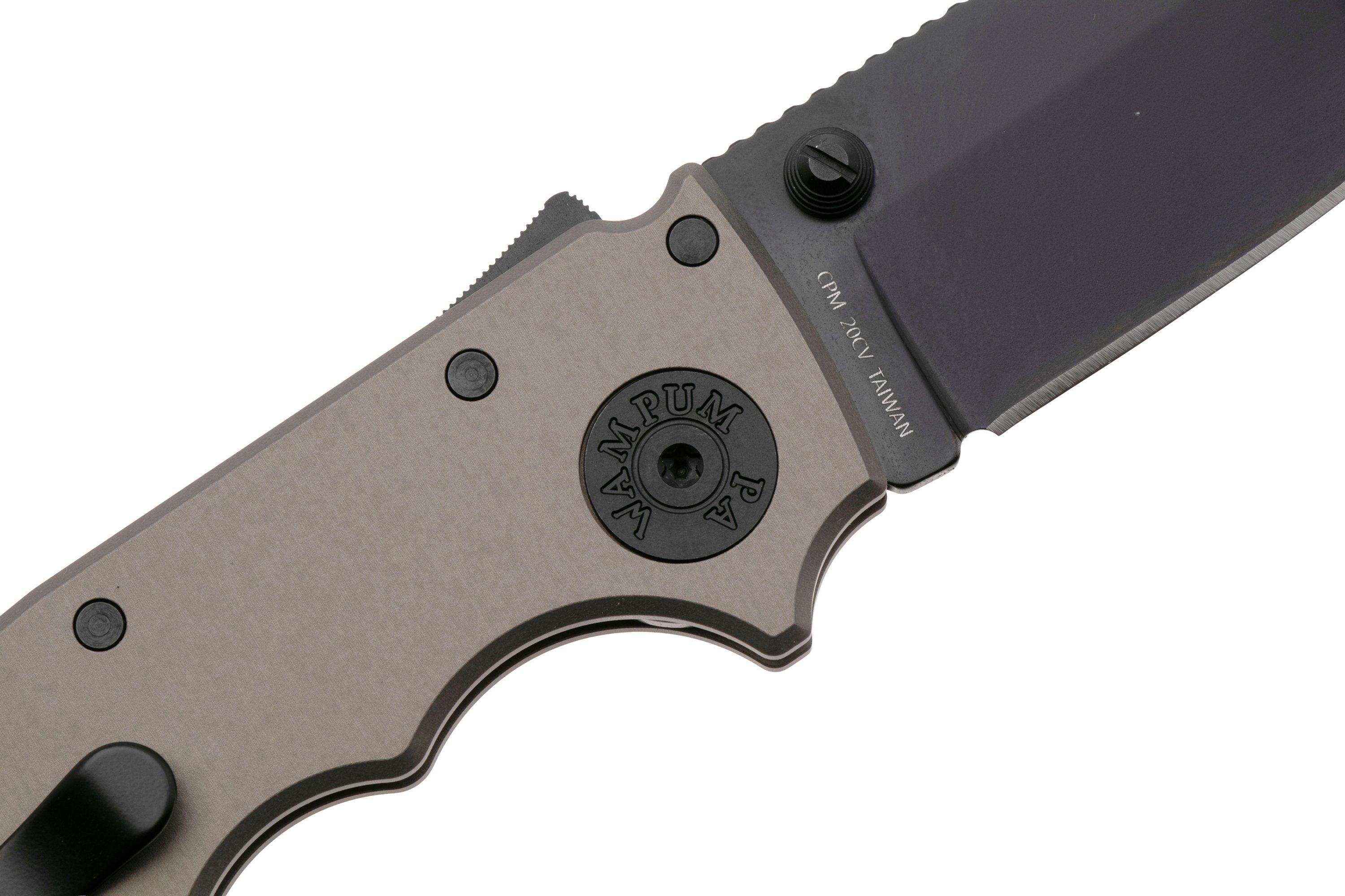 Demko Knives Shark-Cub Shark-Lock Clip Point SC-20CV-ALUM-AG-CP Artillery Grey Anodized ...