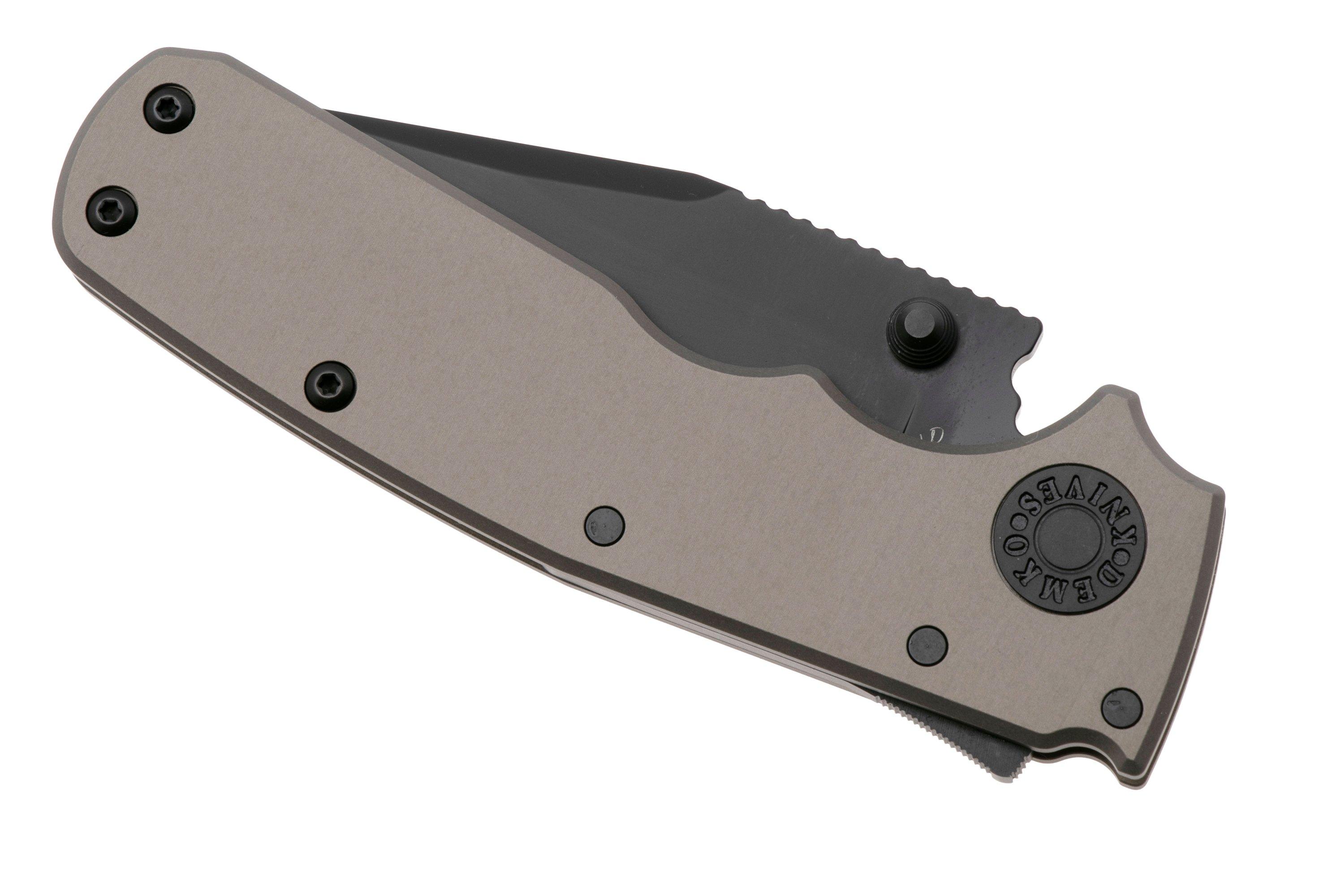 Demko Knives Shark-Cub Shark-Lock Clip Point SC-20CV-ALUM-AG-CP Artillery Grey Anodized ...