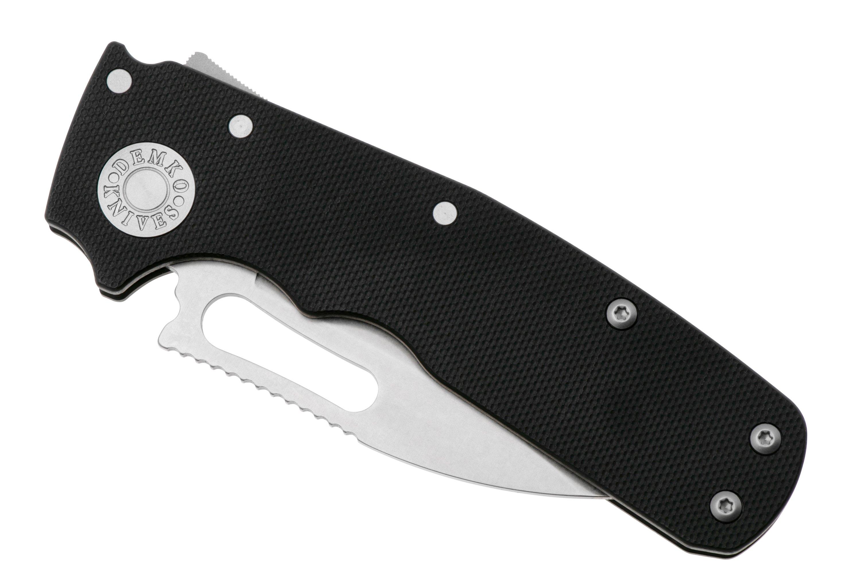 Demko Knives Shark-Cub Shark-Lock Slicer Shark SC-20CV-BLKG10-SS Black ...