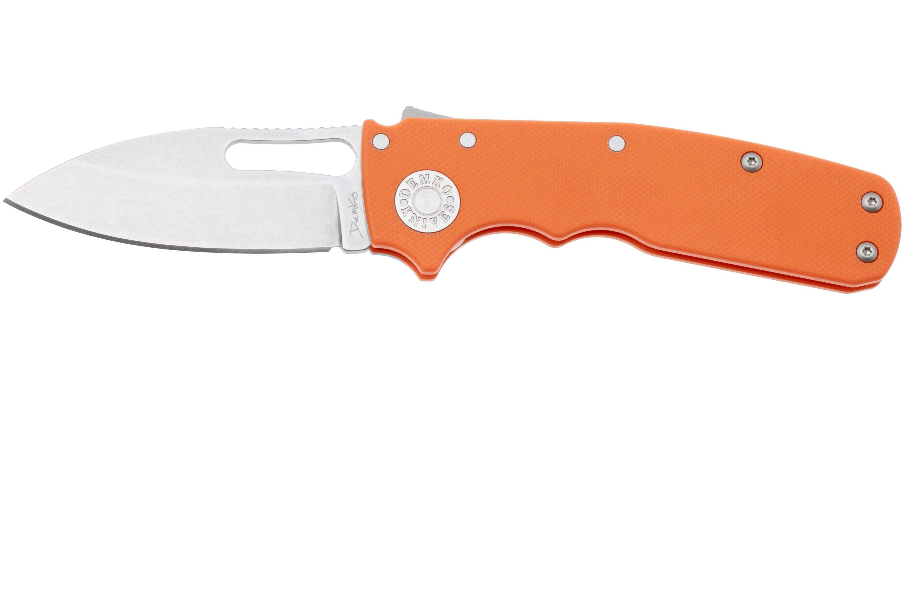 Demko Knives Shark-Cub Shark-Lock Slicer Shark SC-20CV-G10-ORG-SS ...