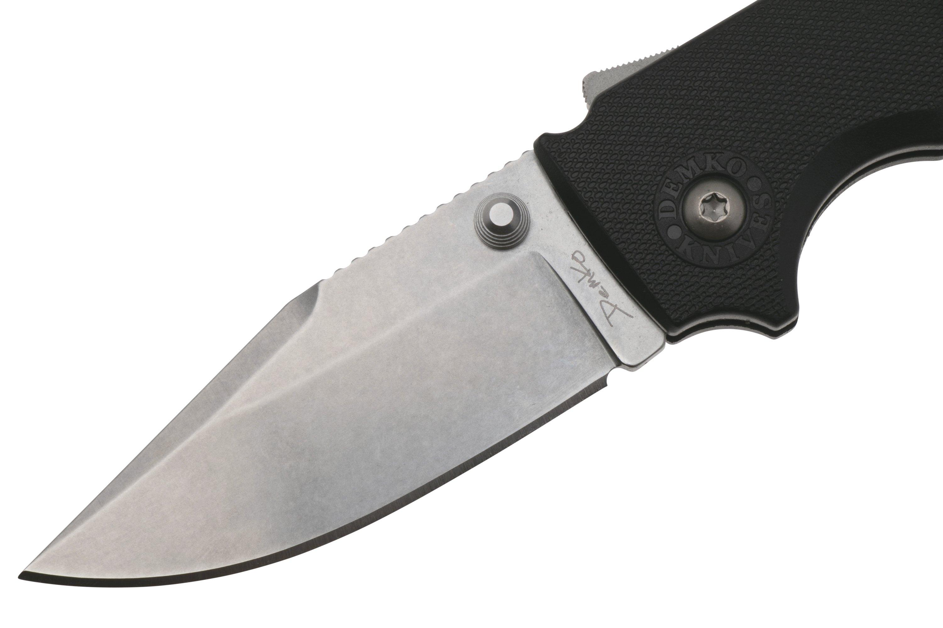 Demko Shark-Cub Shark-Lock Clip Point SC-GRN-BLK-CLIP, AUS10A, Black GRN, zakmes | Voordelig ...