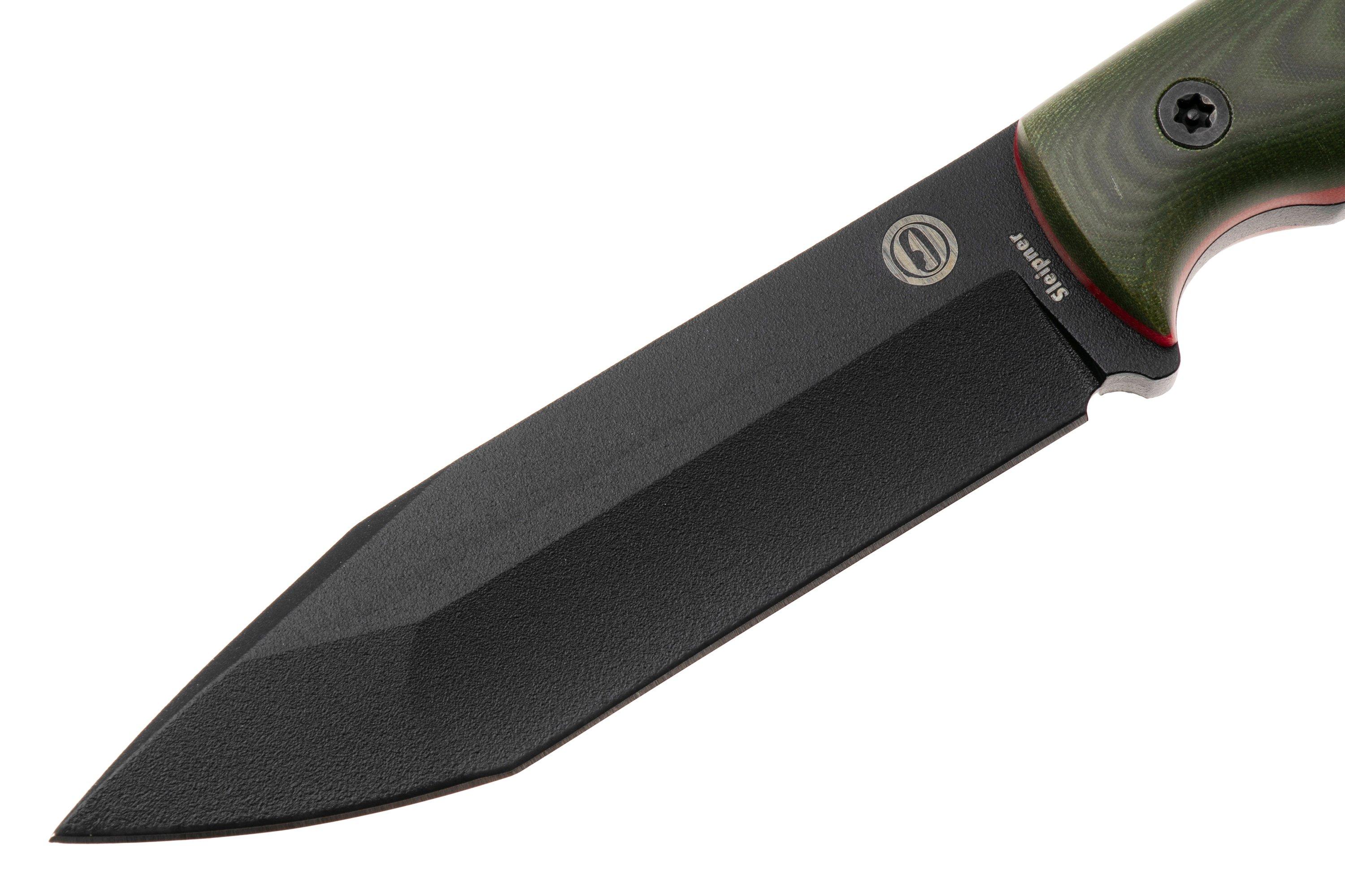 Doble O Knives Ronin 2.1 Forest Warrior R02101, Black Cerakote Sleipner ...