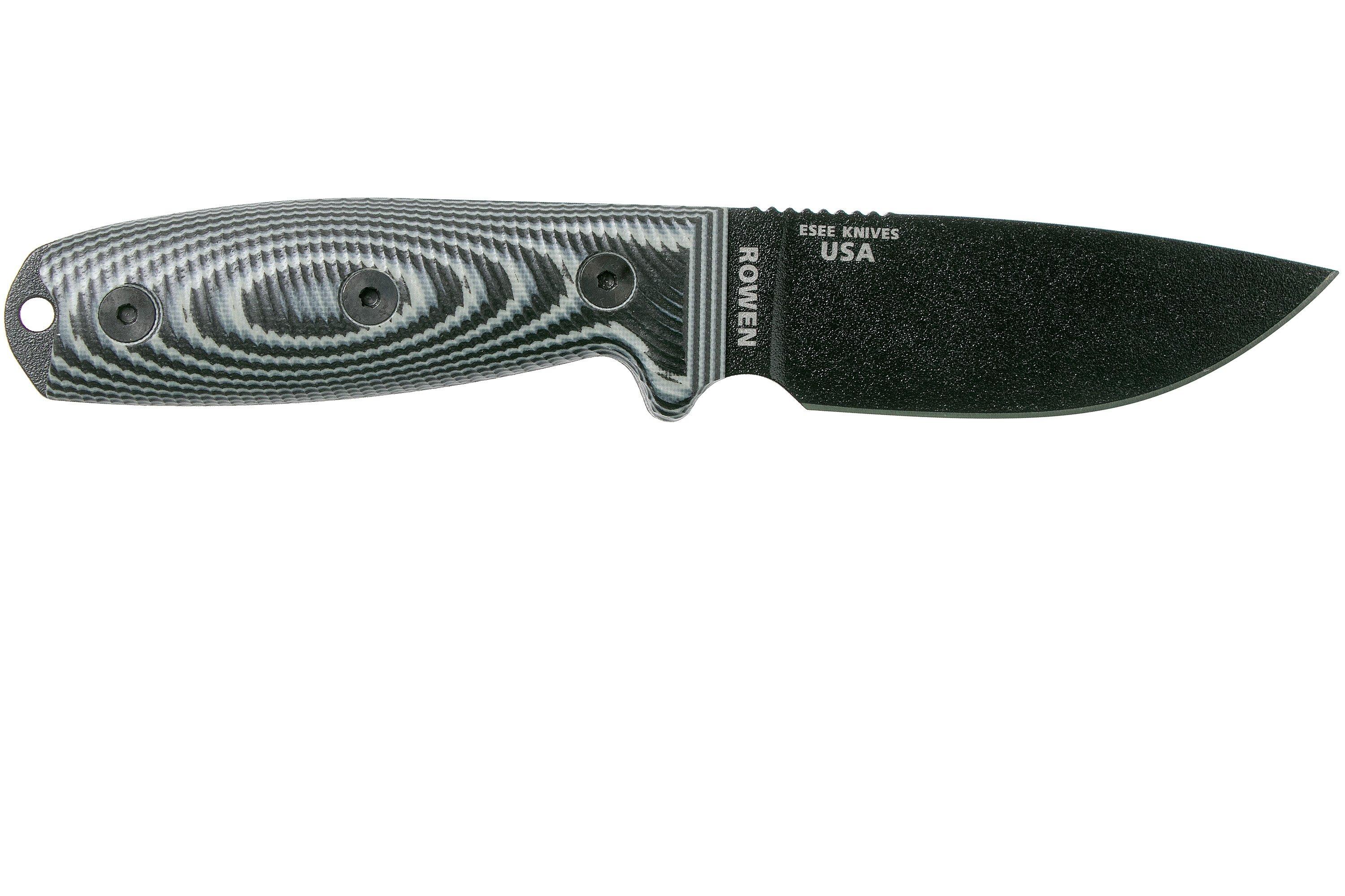ESEE Model 3 Black Blade 3D Grey-Black G10 survivalmes 3PMB-002 zwarte ...