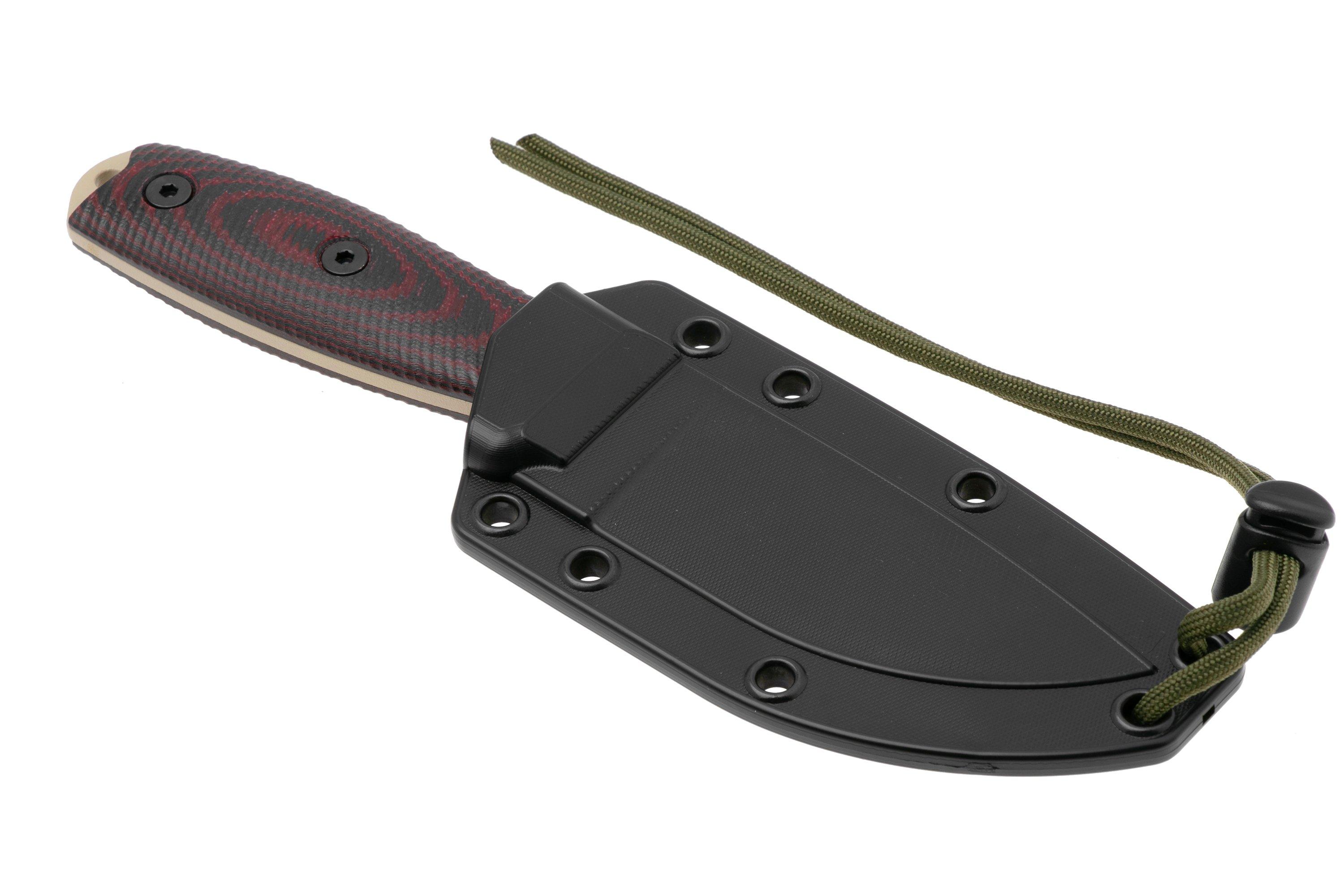 ESEE Model 3 Desert Tan Blade 3D Blood-Black G10 survival knife 3PMDT ...