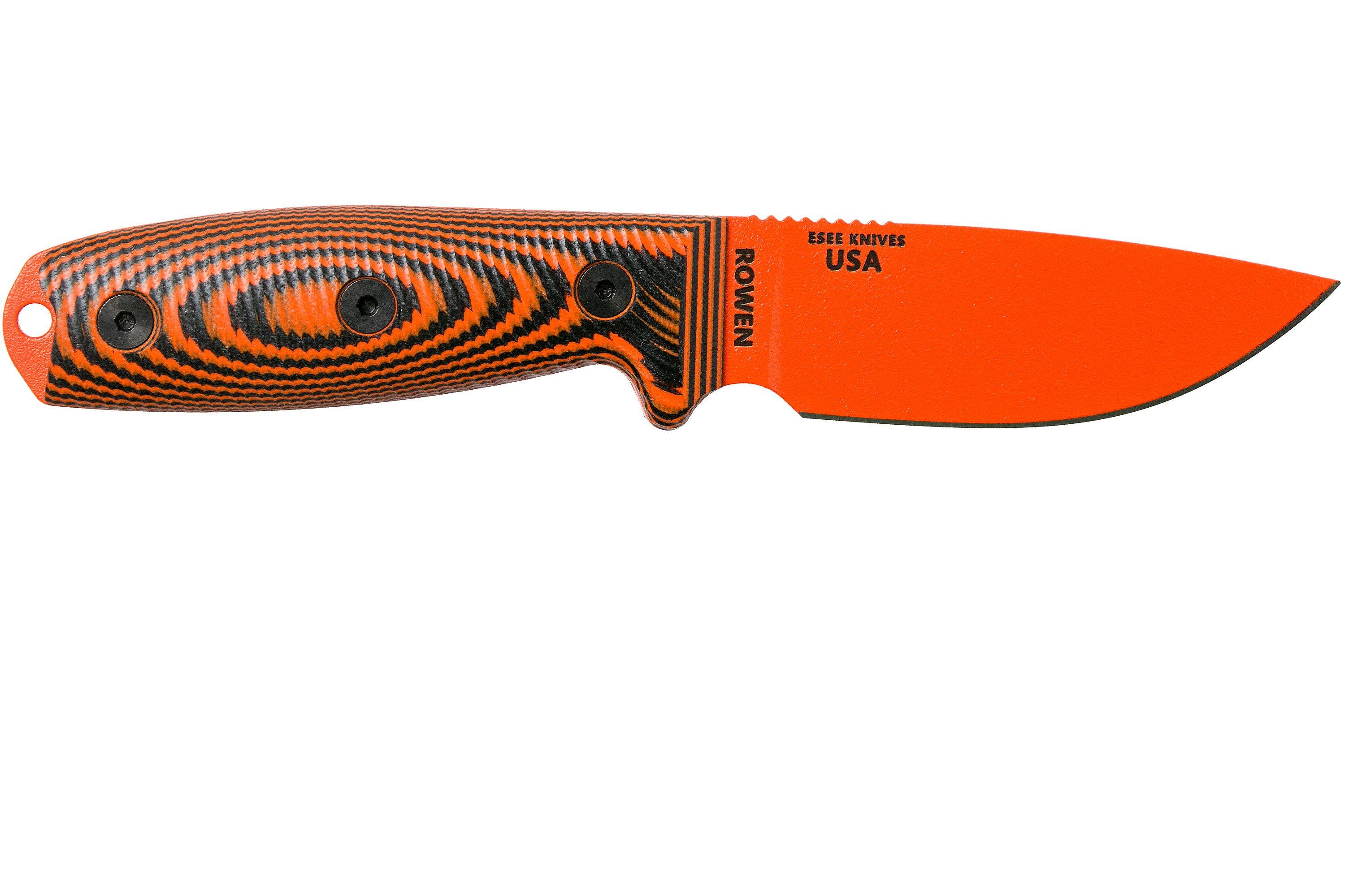 ESEE Model 3 Orange Blade 3D Orange-Black G10 survival knife 3PMOR-006 ...
