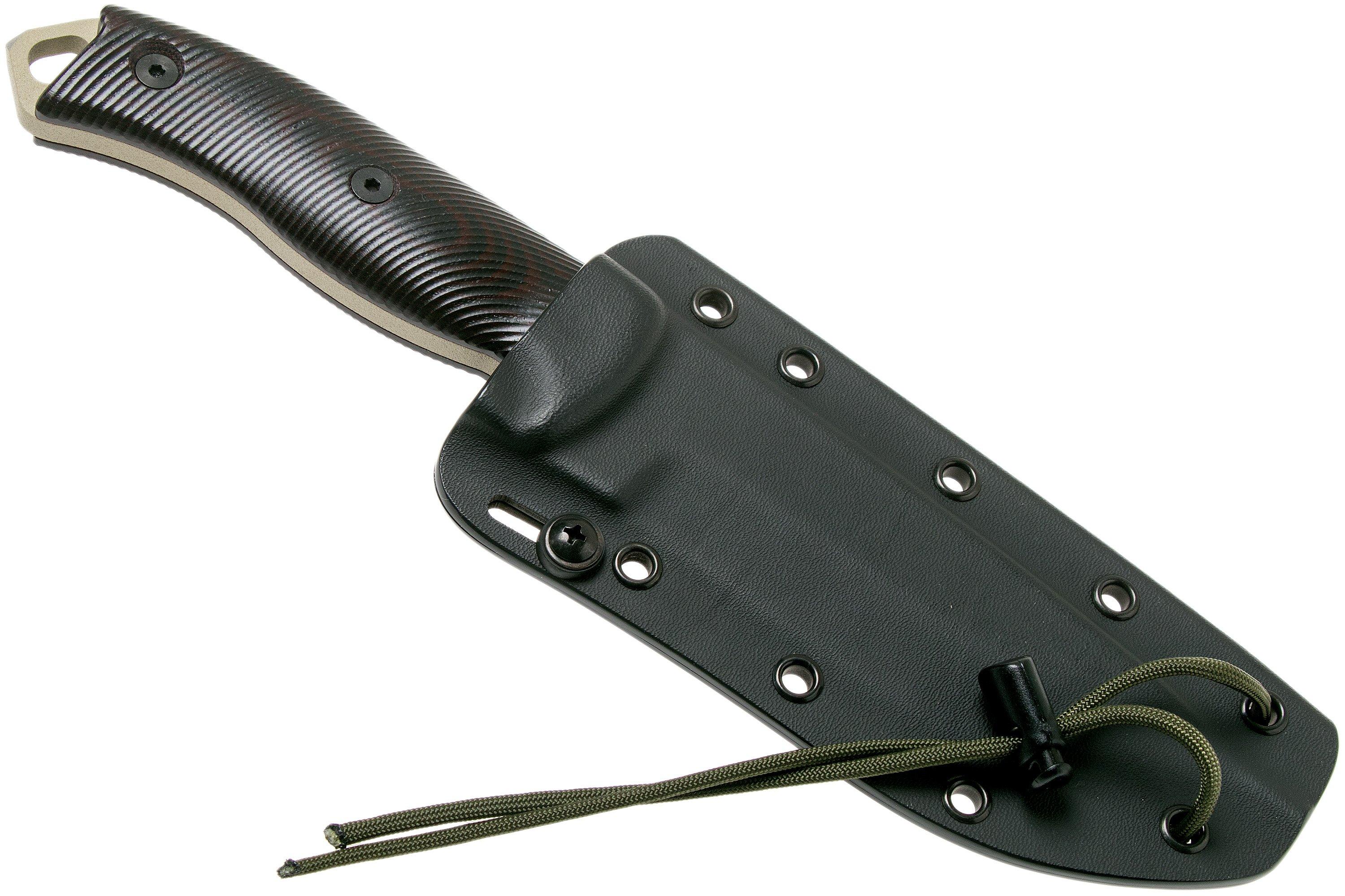 ESEE Model 5 Desert Tan Blade 3D Blood-Black G10 survival knife 5PDT ...