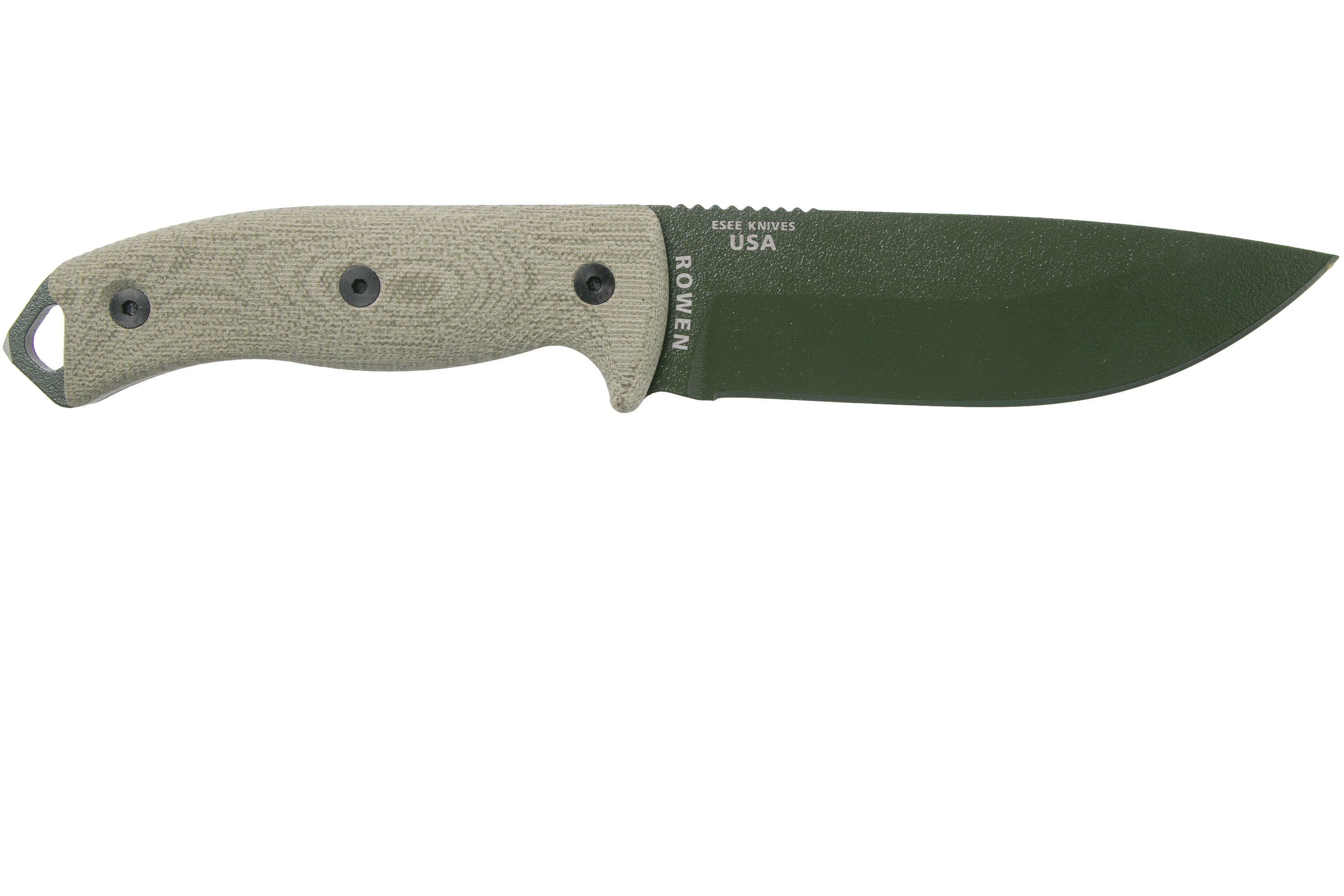 ESEE Model 5 OD Green Blade 3D Green Canvas Micarta coltello da ...
