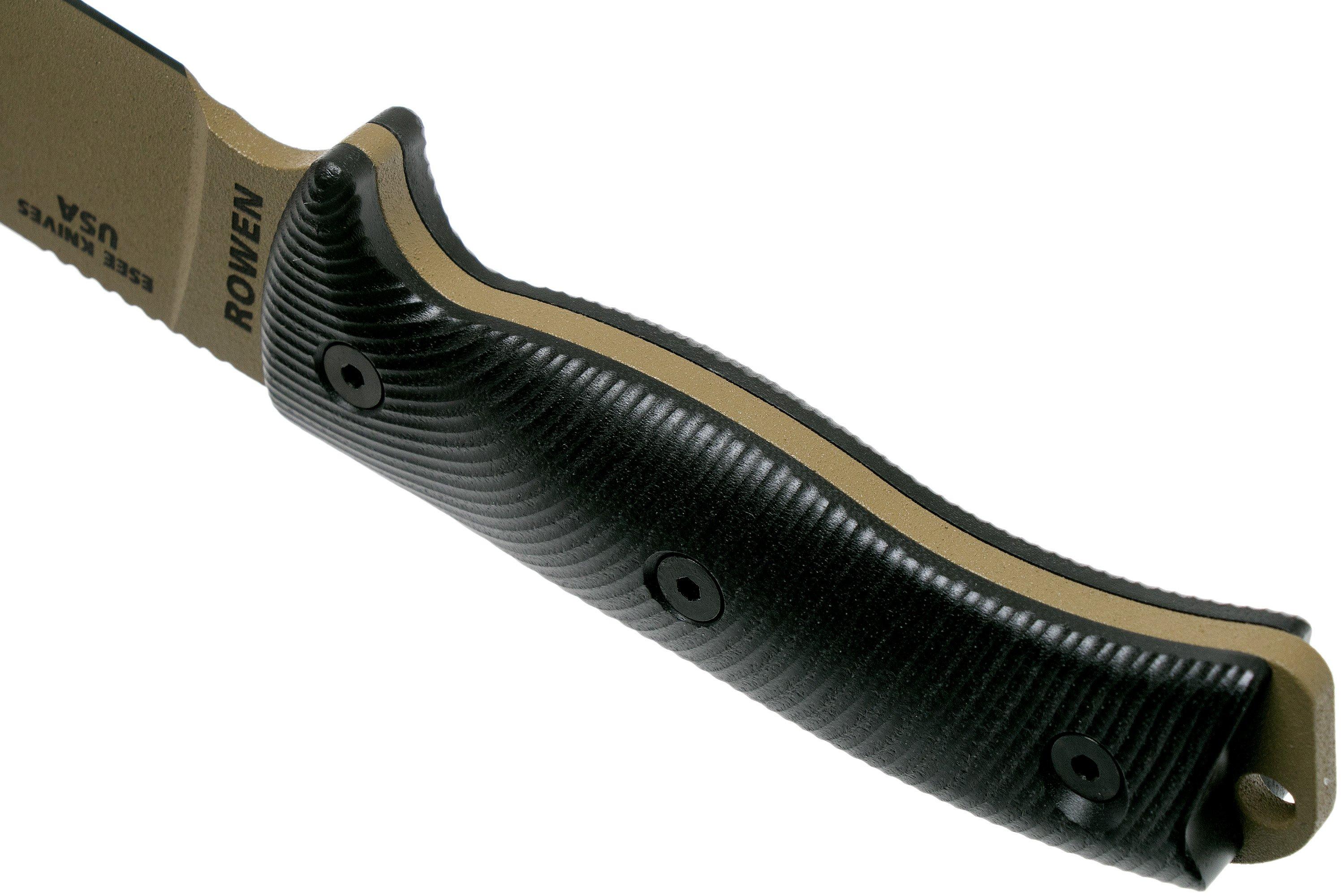 ESEE Model 6 Dark Earth Blade 3D Black G10 survival knife 6PDE-001 ...