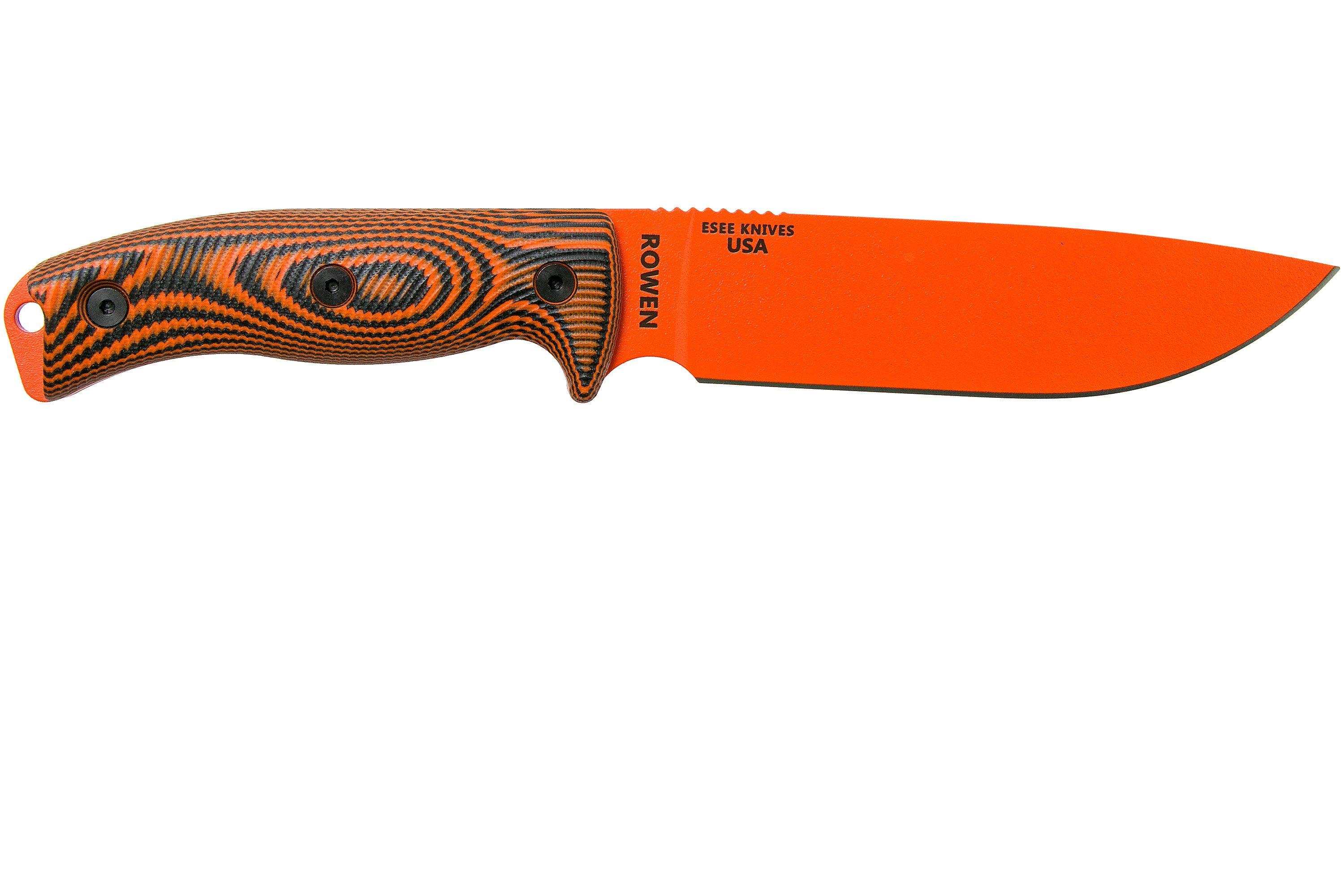 ESEE Model 6 Orange Blade 3D Neon Orange-Black G10 survival knife 6POR ...