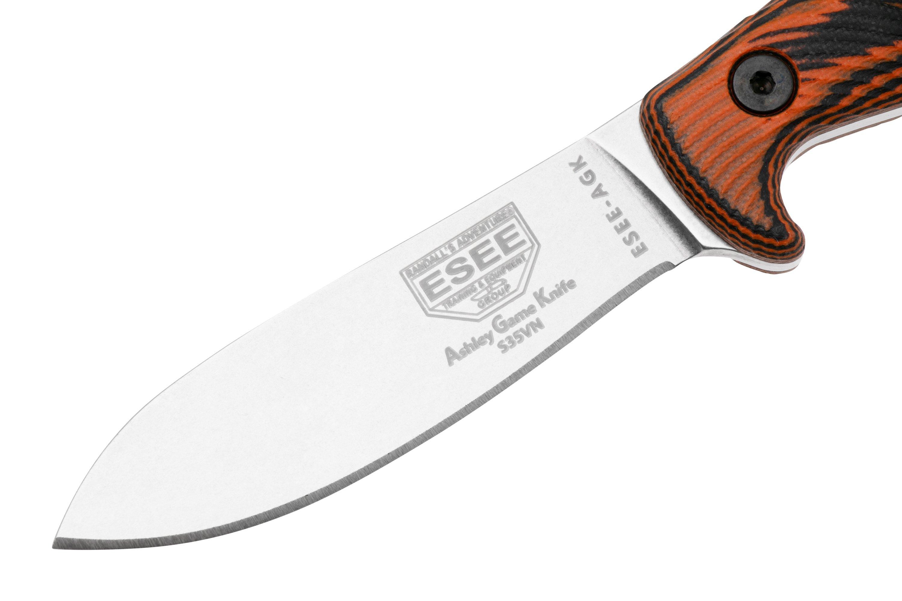 ESEE Knives Ashley Emerson EE-AGK35V, S35VN Orange G10, hunting knife ...