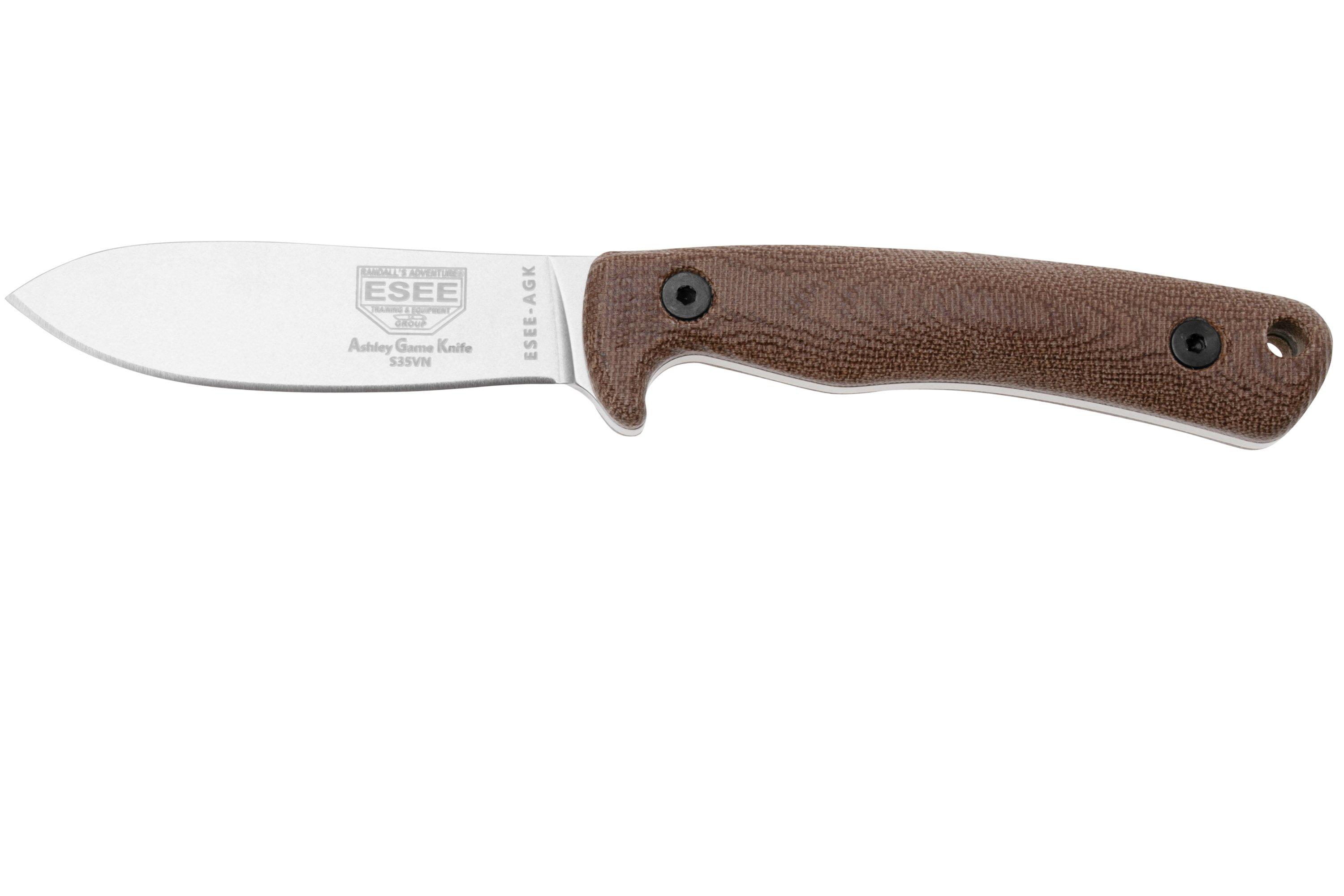 ESEE Knives Ashley Emerson EE-AGK35V, S35VN Brown Micarta, hunting ...