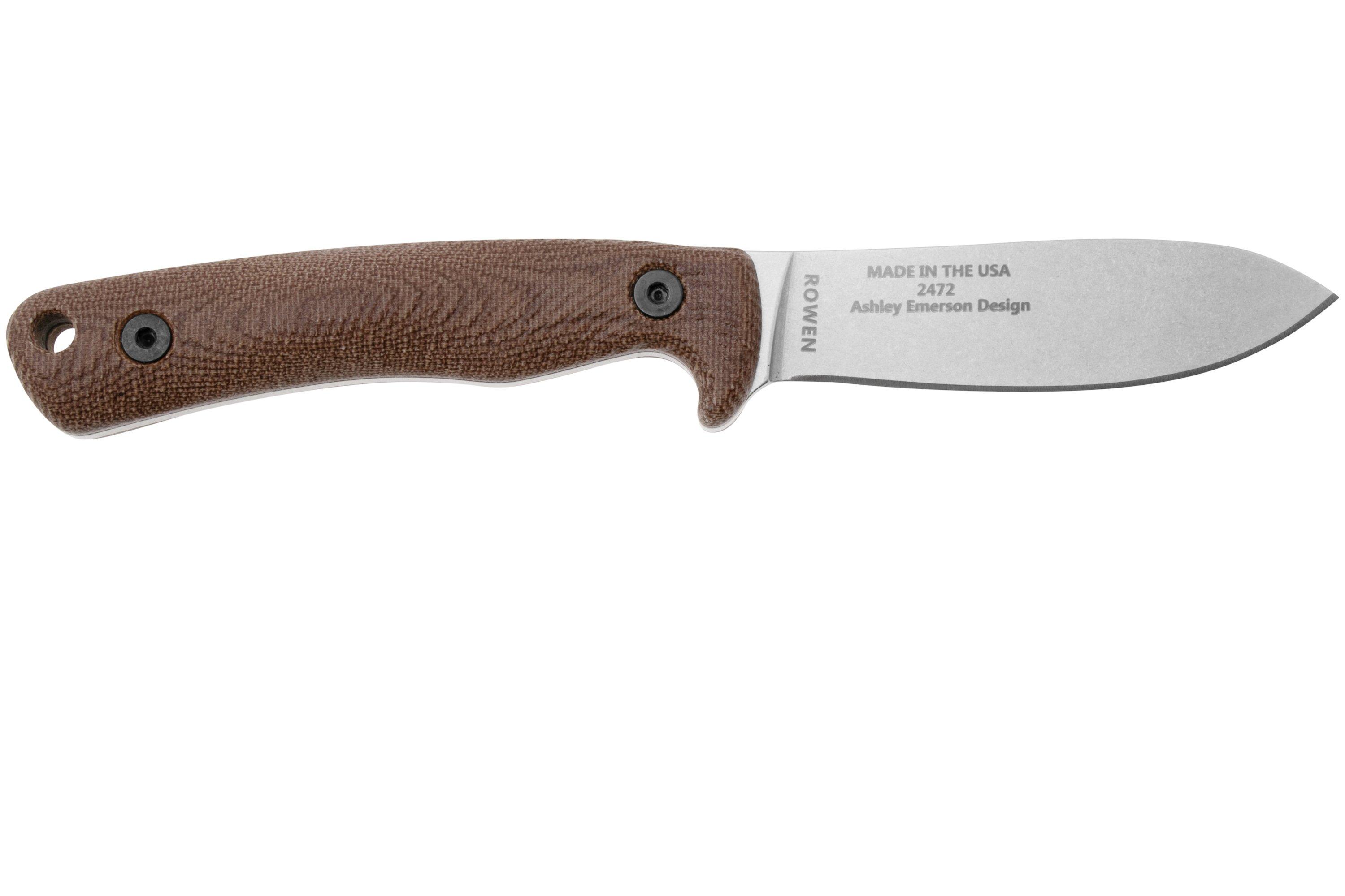 ESEE Knives Ashley Emerson EE-AGK35V, S35VN Brown Micarta, hunting ...