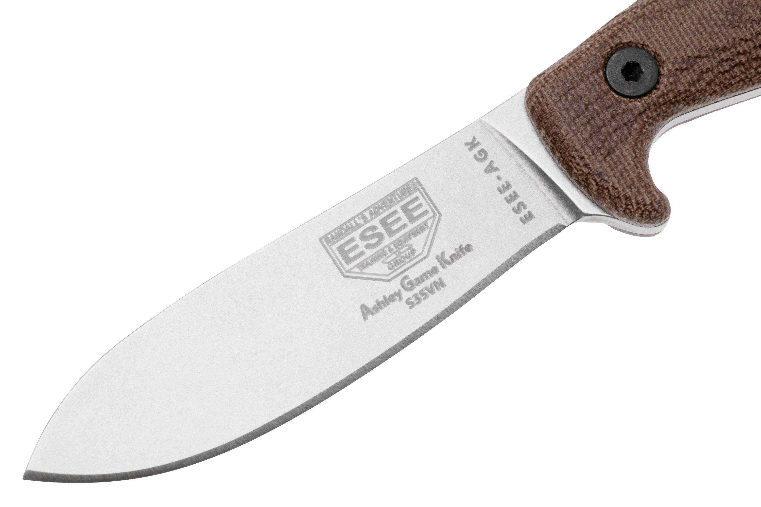 ESEE Knives Ashley Emerson EE-AGK35V, S35VN Brown Micarta, hunting ...