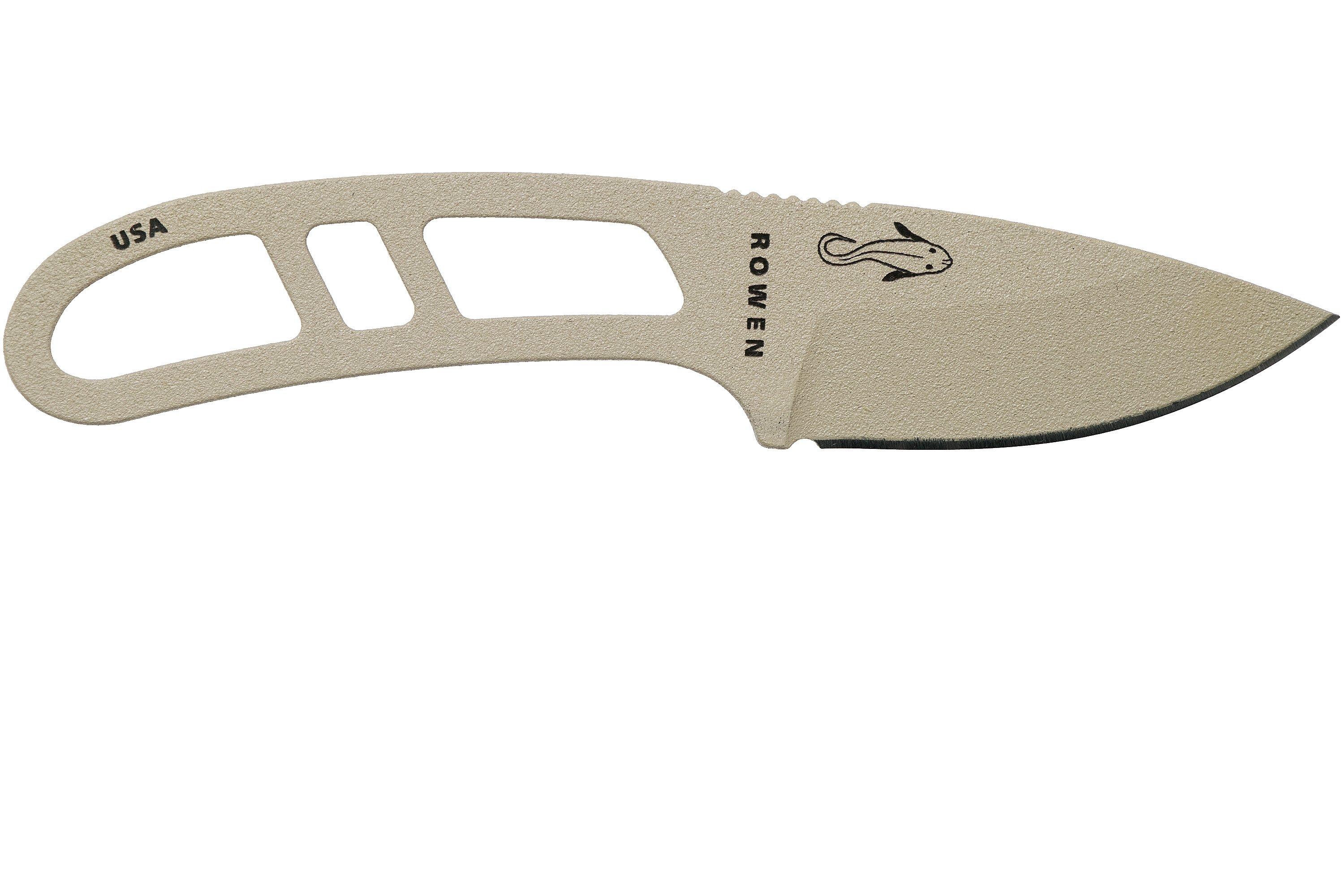 ESEE Candiru Desert Tan CAN-DT neck knife with black sheath + belt clip ...