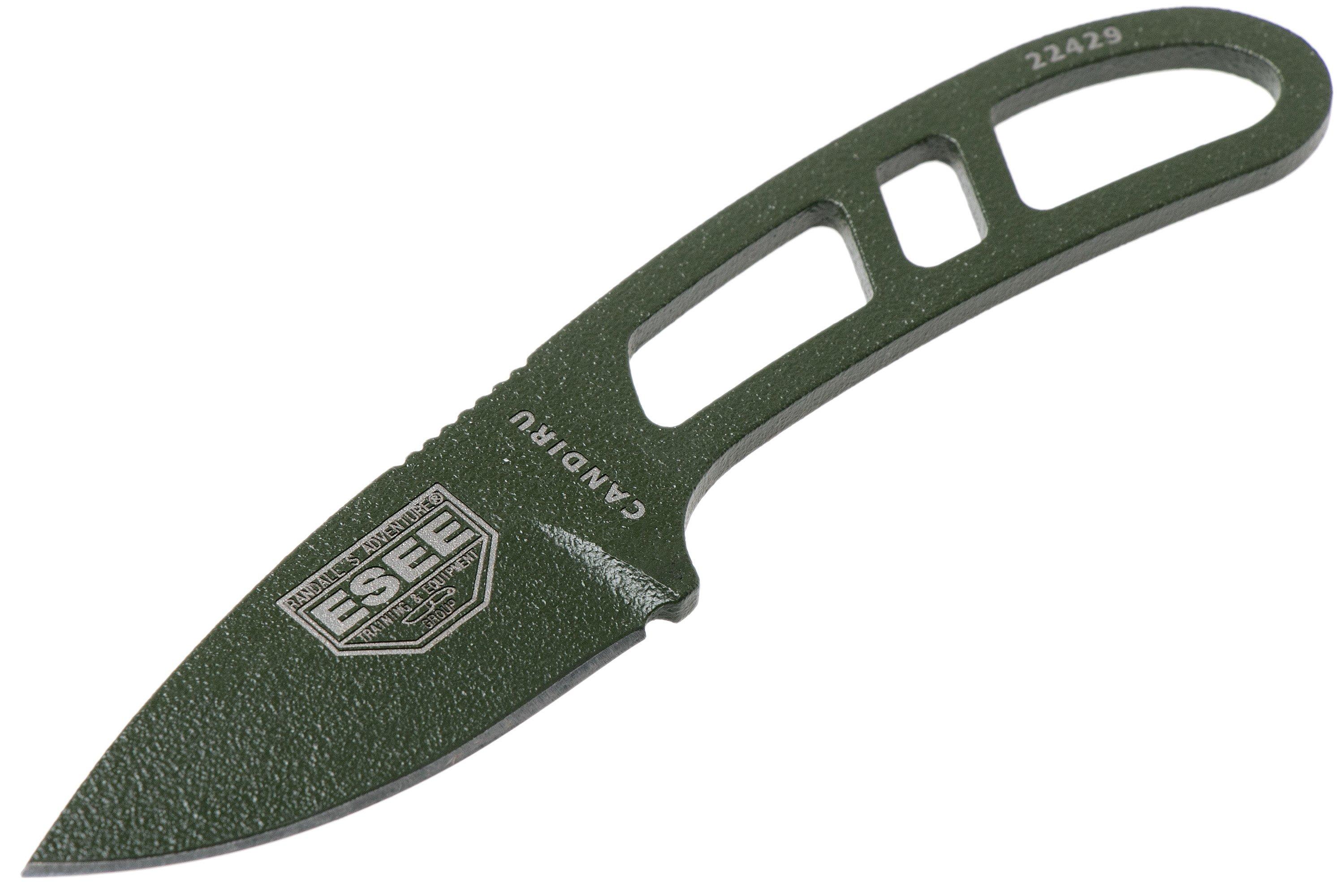 ESEE Candiru OD-green CAN-OD coltello da collo con fodero nero + gancio ...