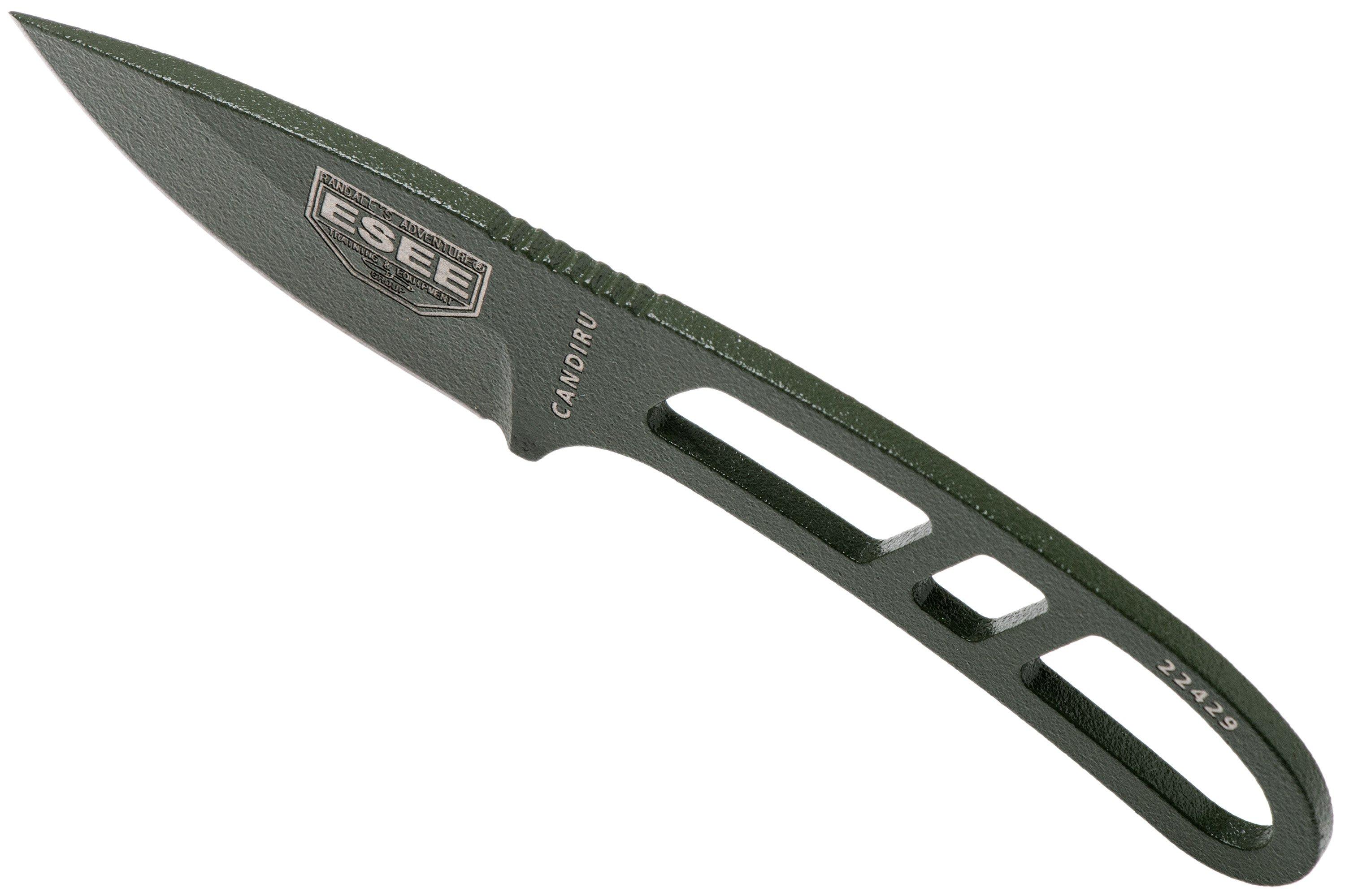 ESEE Candiru OD-green CAN-OD coltello da collo con fodero nero + gancio ...