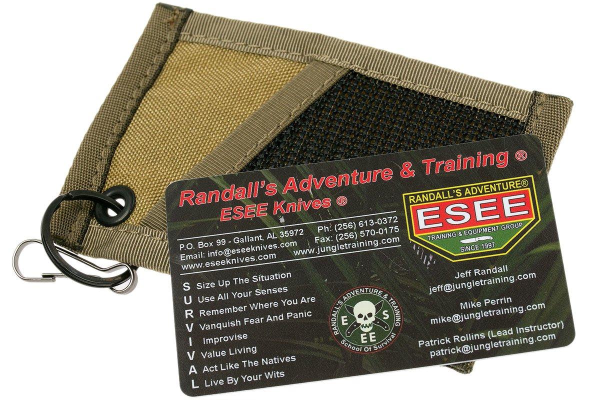 ESEE Card Holder Desert Tan, étui spécial pour survival cards CARD ...