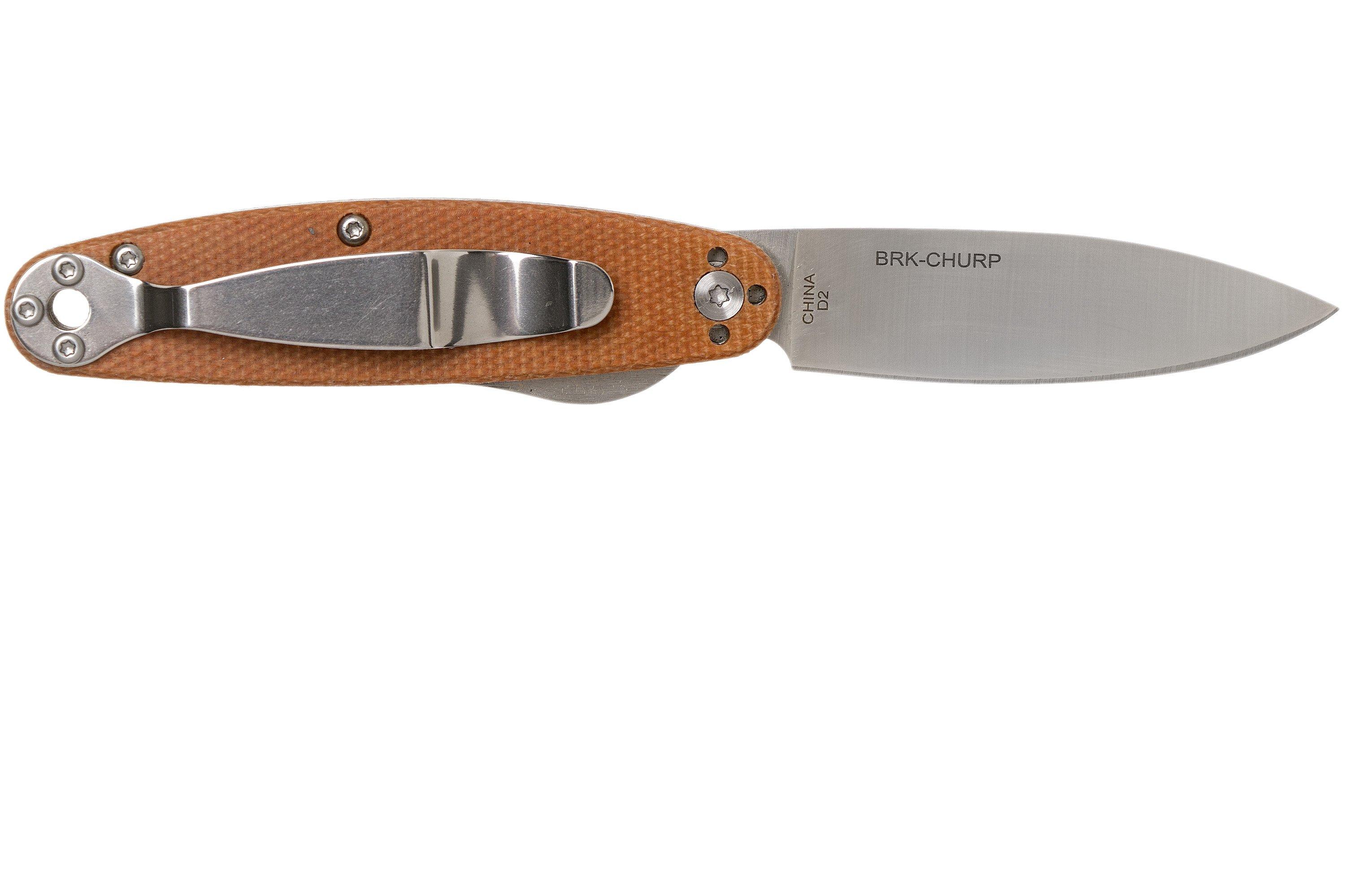 ESEE Churp EE-CH-02 D2, Brown Micarta pocket knife | Advantageously ...