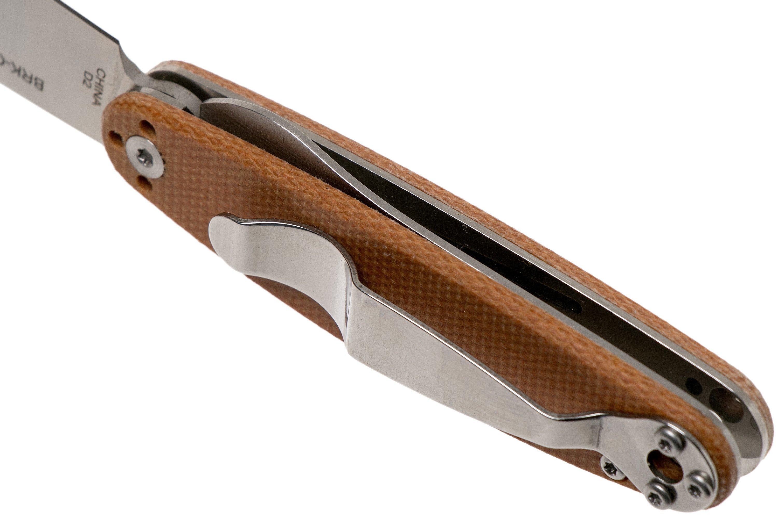 ESEE Churp EE-CH-02 D2, Brown Micarta pocket knife | Advantageously ...