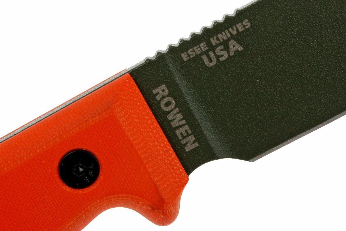 ESEE Model 3 OD blade, orange handle 3P-KO-OD survival knife without ...