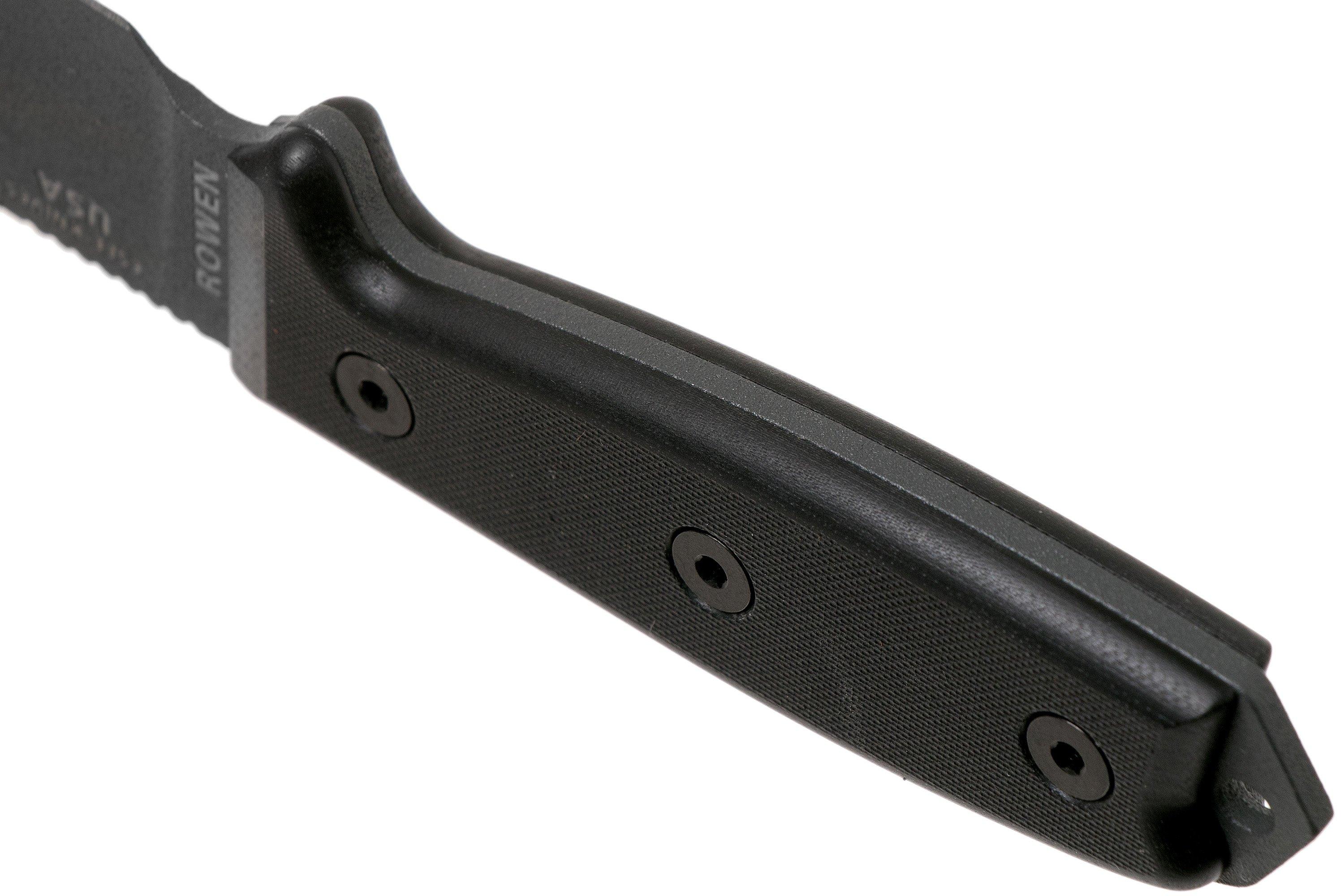 ESEE Model 3 Tactical Gunsmoke Black 3PTGB, zwarte G10 handgreep en ...