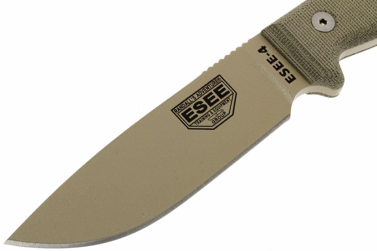 ESEE Model 4 desert tan 4P-KO-DT survivalmes zonder schede | Voordelig ...