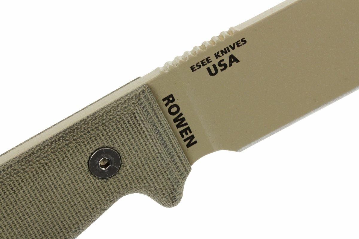 ESEE Model 4 desert tan 4P-KO-DT survival knife without sheath ...