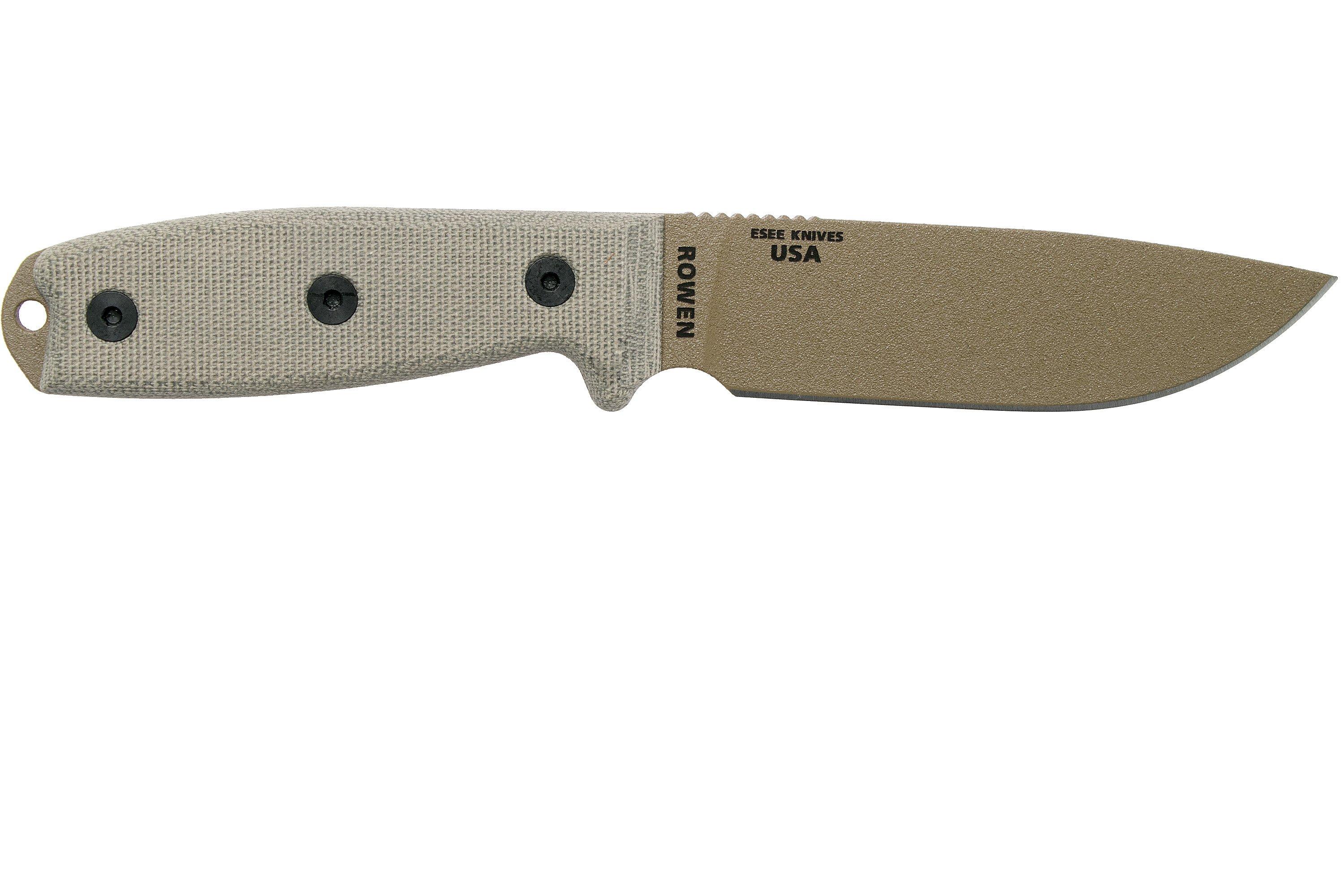 ESEE Model 4 dark earth lama, manico grigio 4P-MB-DE con fodero nero ...