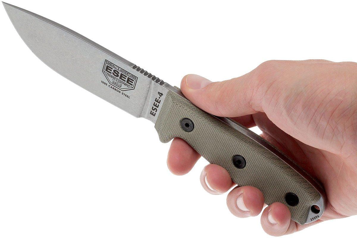 ESEE Model 4 Uncoated 4P-UC survivalmes met coyote schede + clip ...