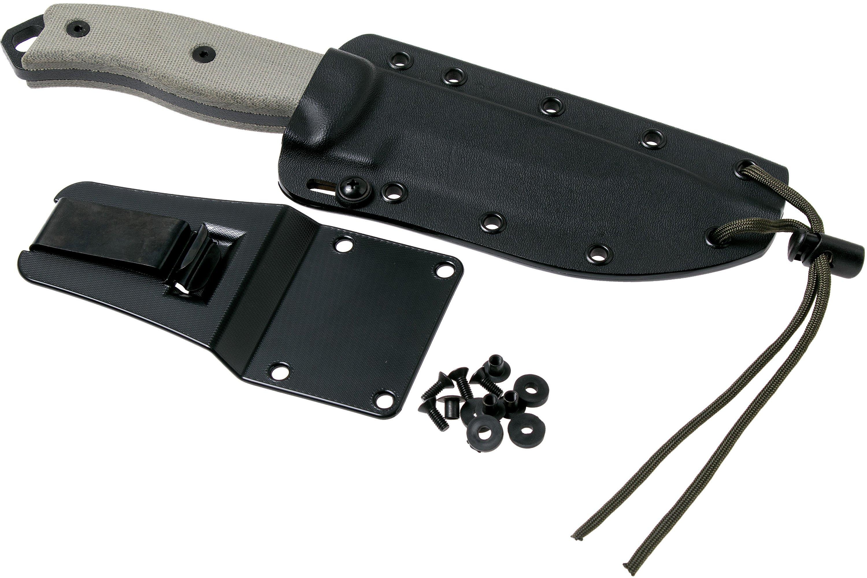 ESEE Model 5 black blade, desert tan handle 5P-BK with kydex sheath ...