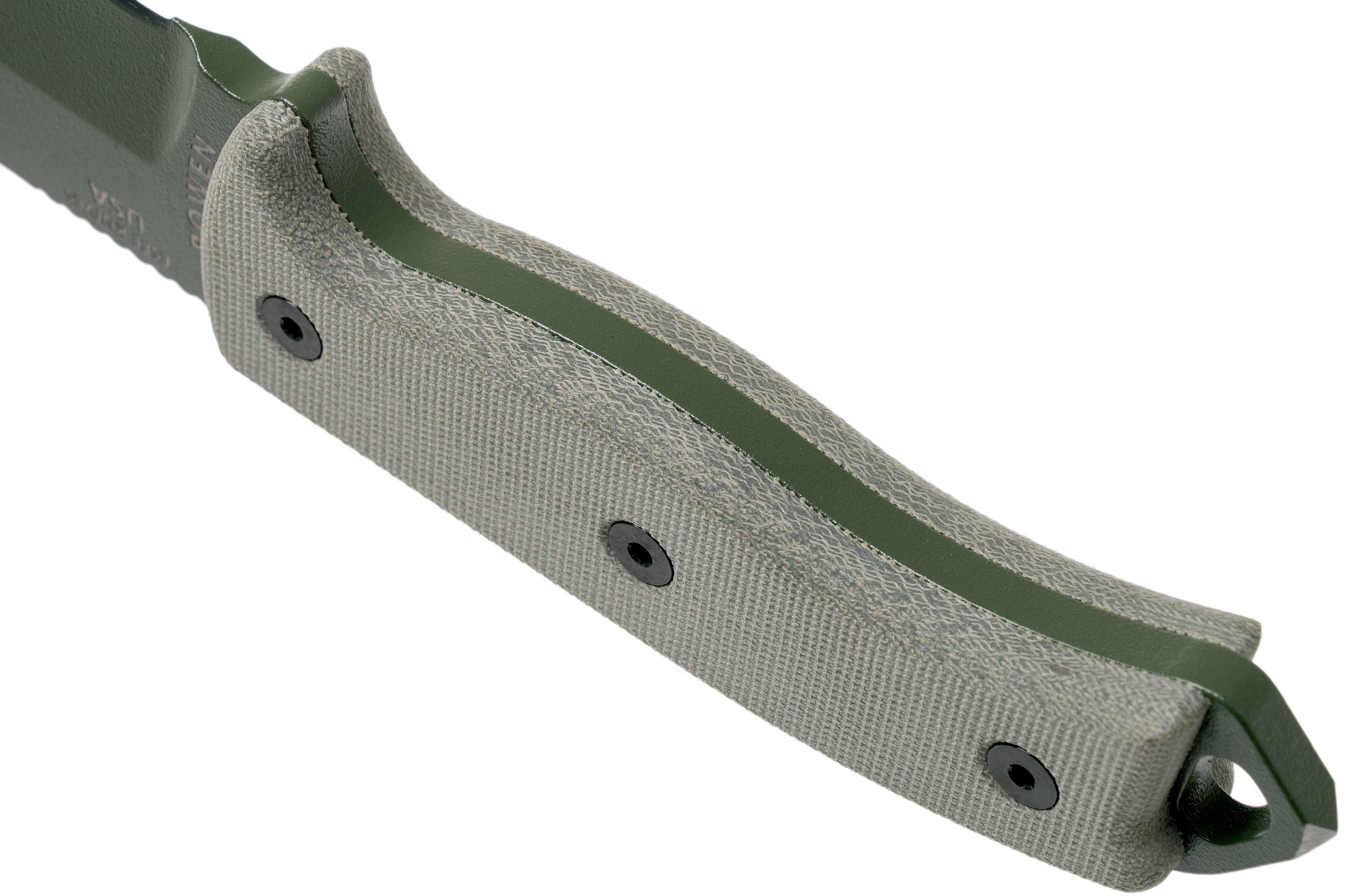 ESEE Model 5 OD blade, desert tan handle 5P-KO-OD survival knife ...