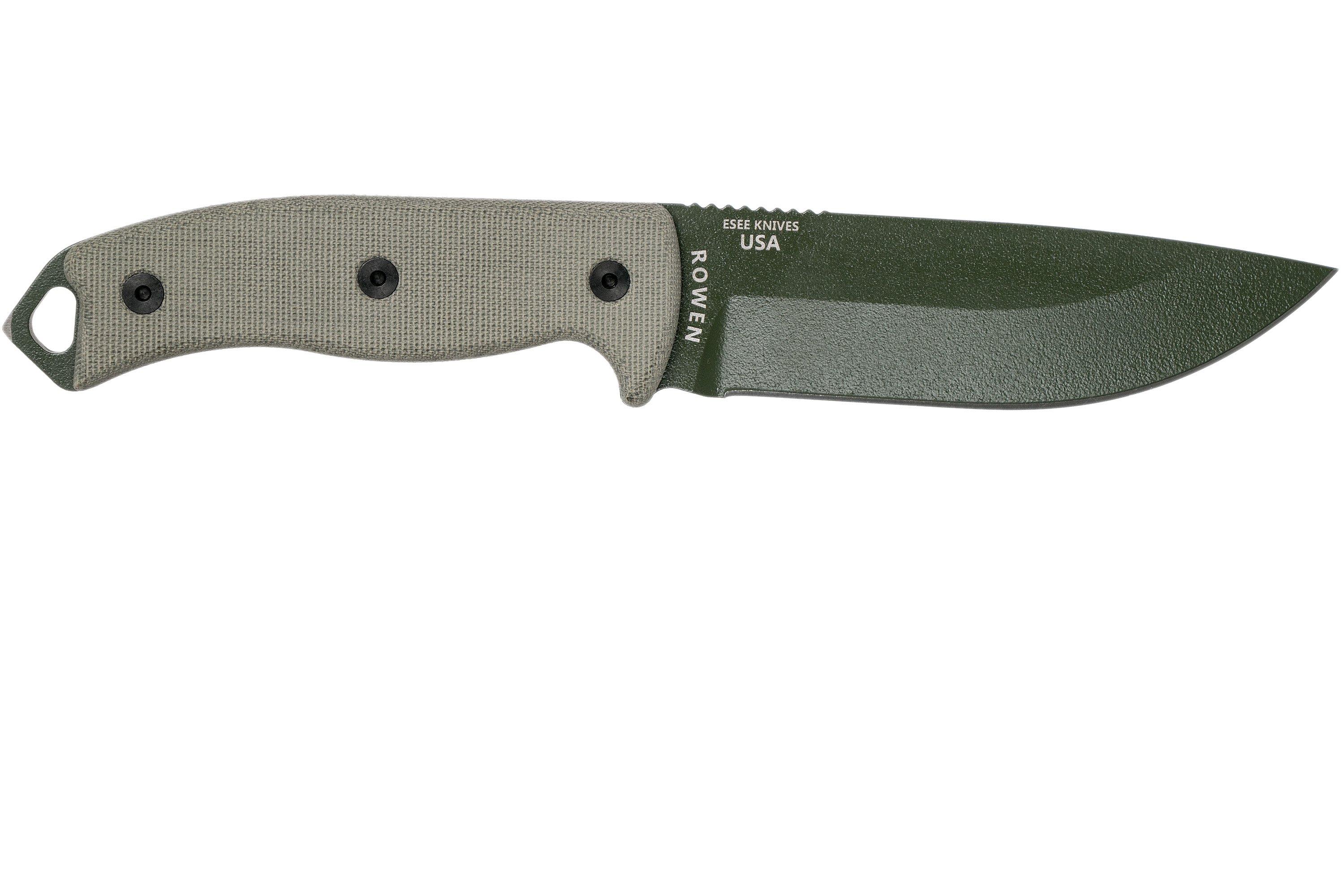 ESEE Model 5 OD blade, desert tan handle 5P-OD with kydex sheath+ belt ...