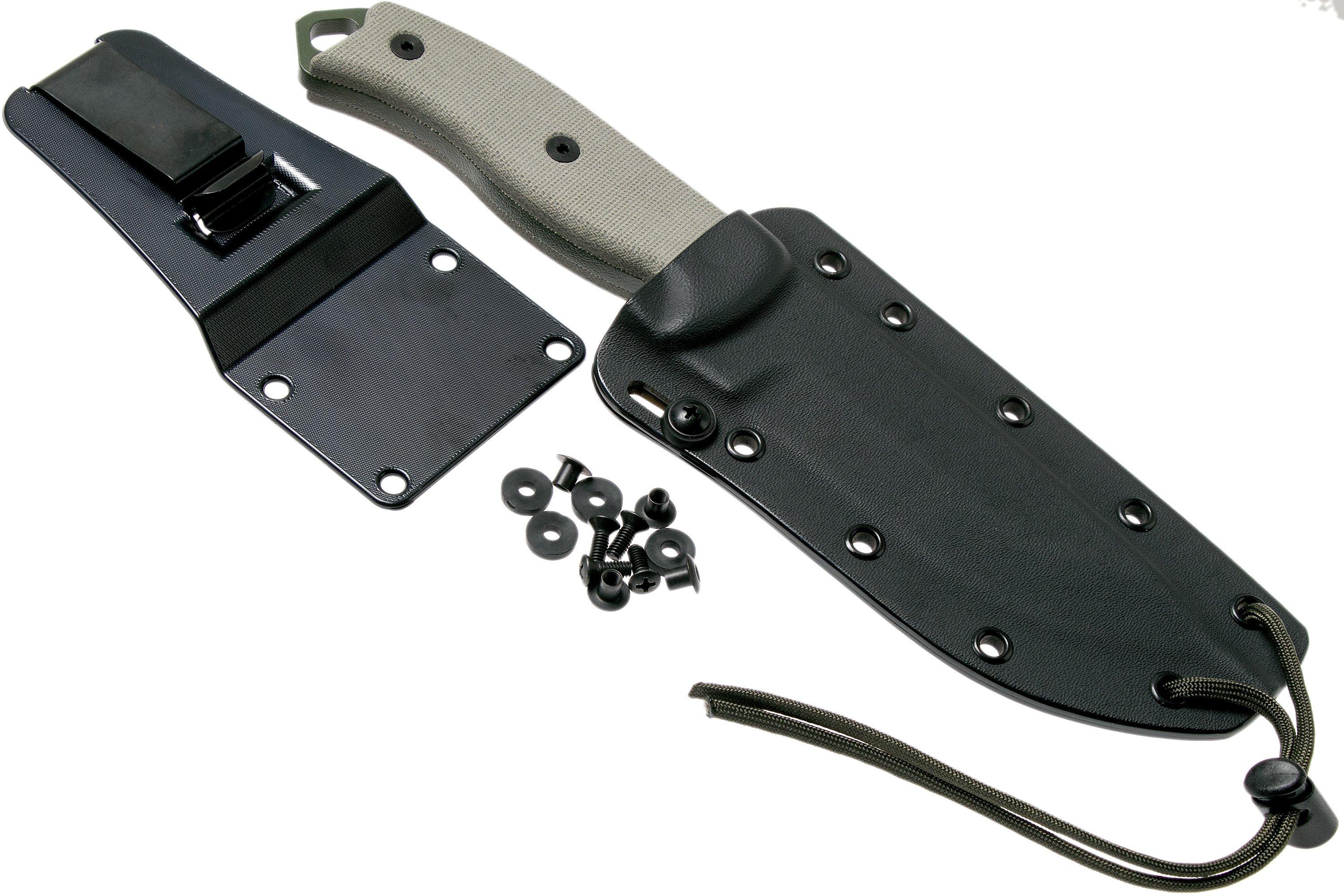 ESEE Model 5 OD blade, desert tan handle 5P-OD with kydex sheath+ belt ...