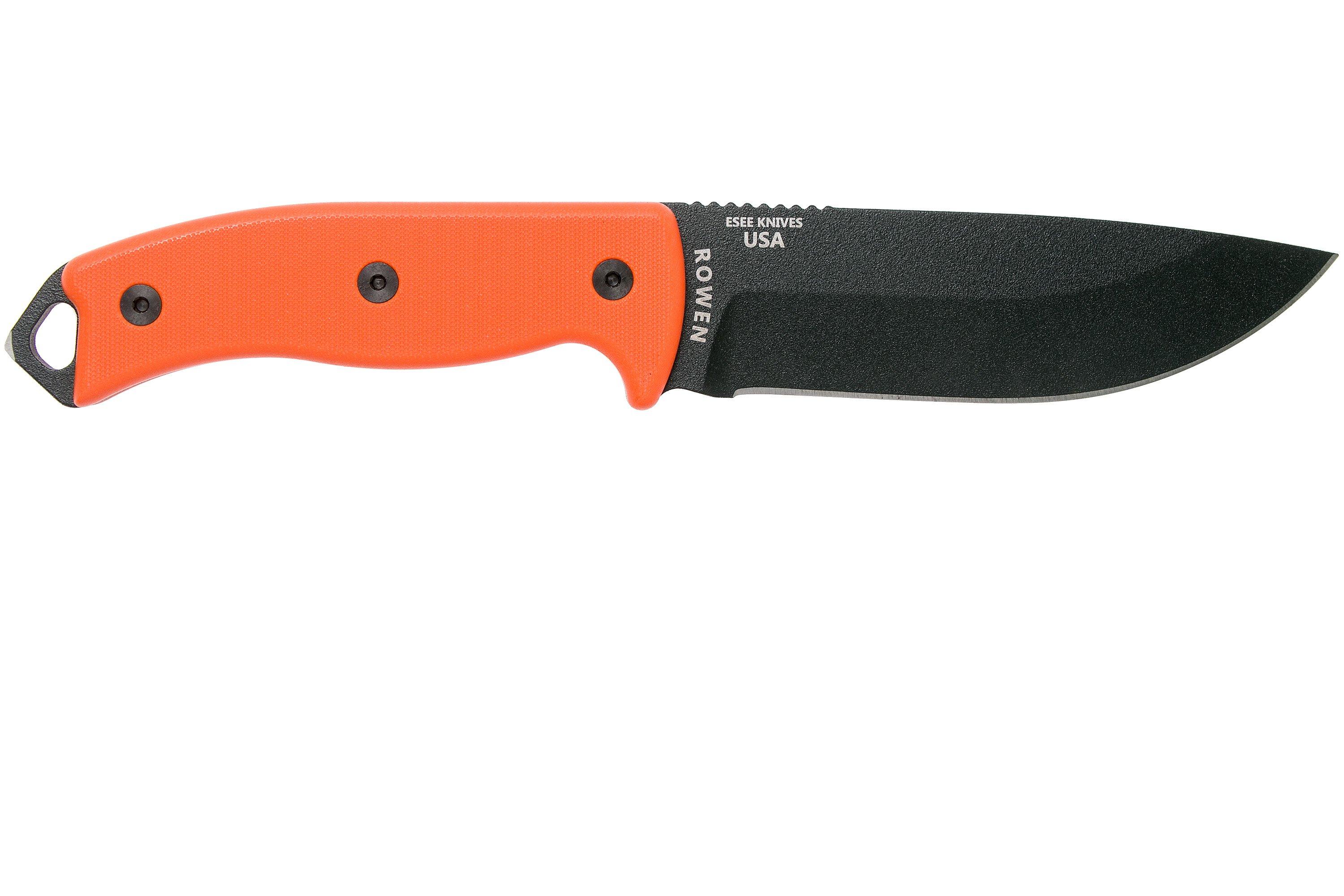 ESEE Model 5 Orange 5P-B-OR survival knife with kydex sheath + belt ...