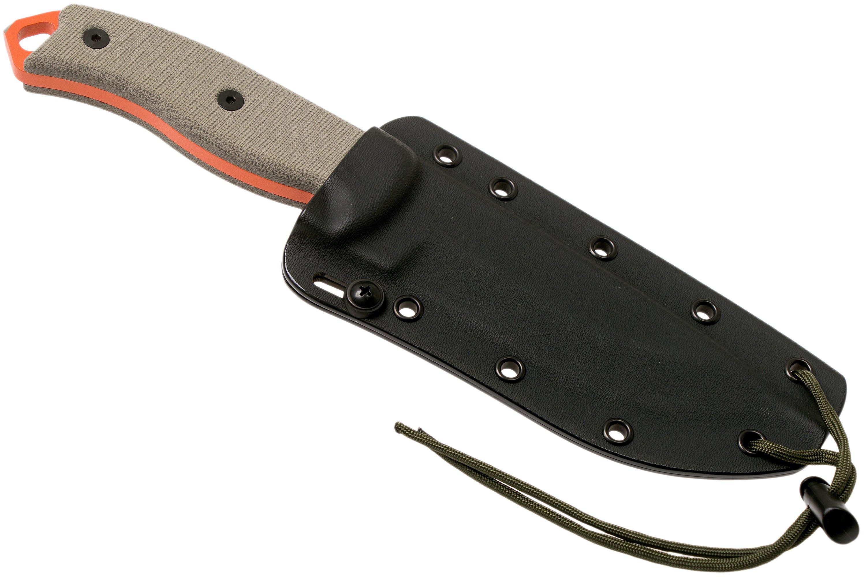 ESEE Model 5 Orange 5POG OD Green Micarta survival knife with kydex ...