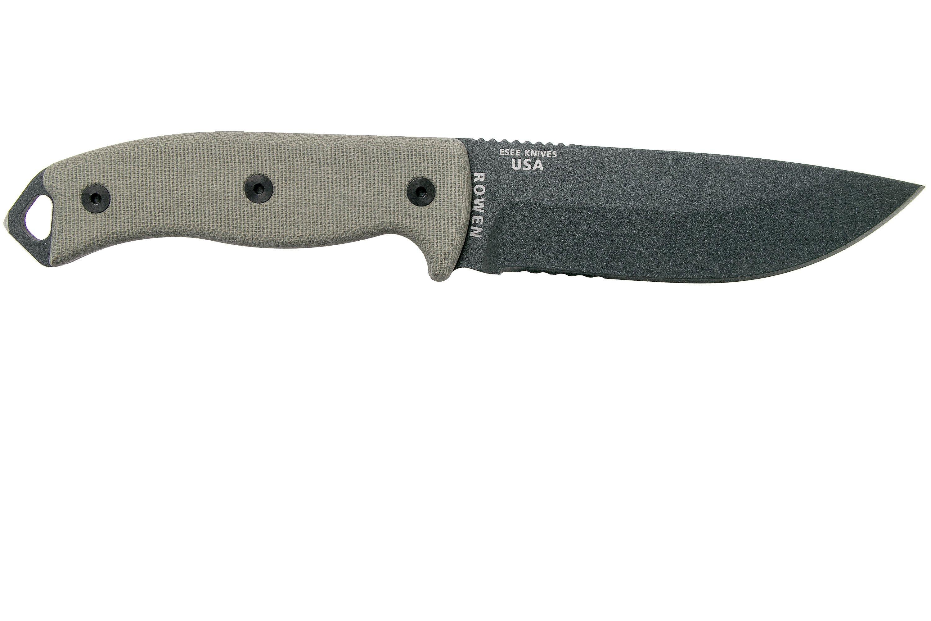 ESEE Model 5 Tactical Gunsmoke, desert tan handle 5S-TG met kydex ...
