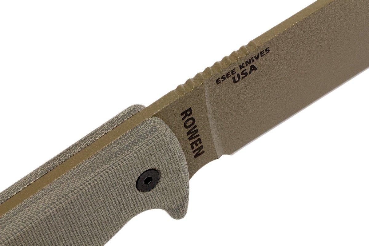 ESEE Model 6 desert tan blade 6P-DE survival knife with black sheath ...