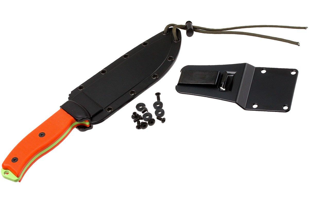 ESEE Model 6 Venom Green 6P-VG survival knife with sheath + belt clip ...