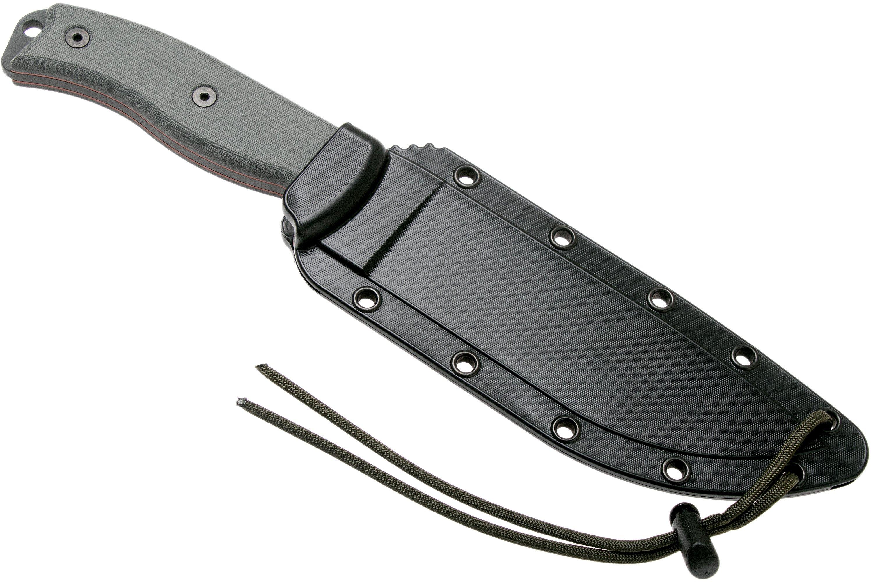 ESEE Model 6 Tactical Gunsmoke, grey handle 6S-TG with black sheath ...