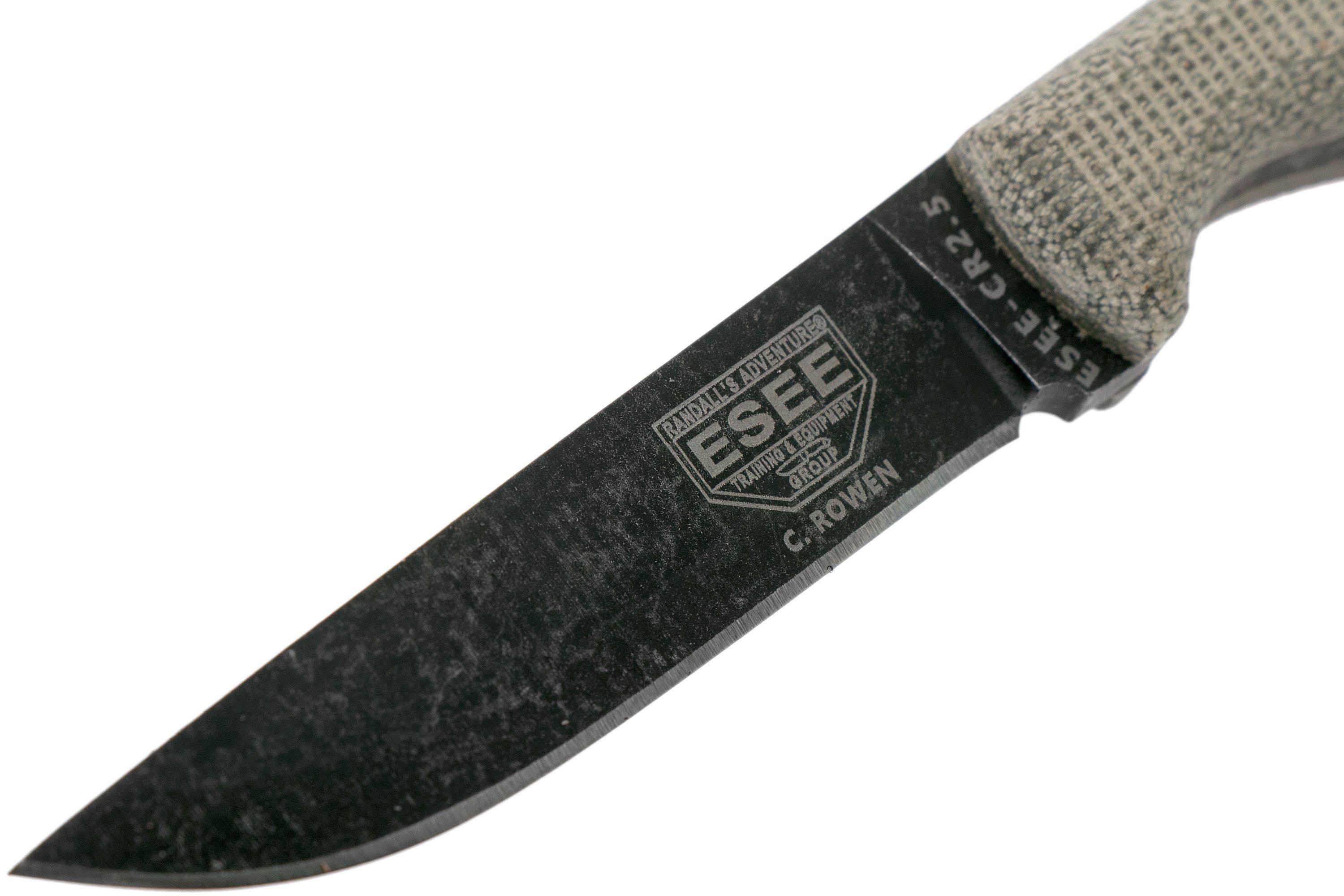 ESEE Camp-Lore CR 2.5 Black Oxide Coating fixed knife, Cody Rowen ...