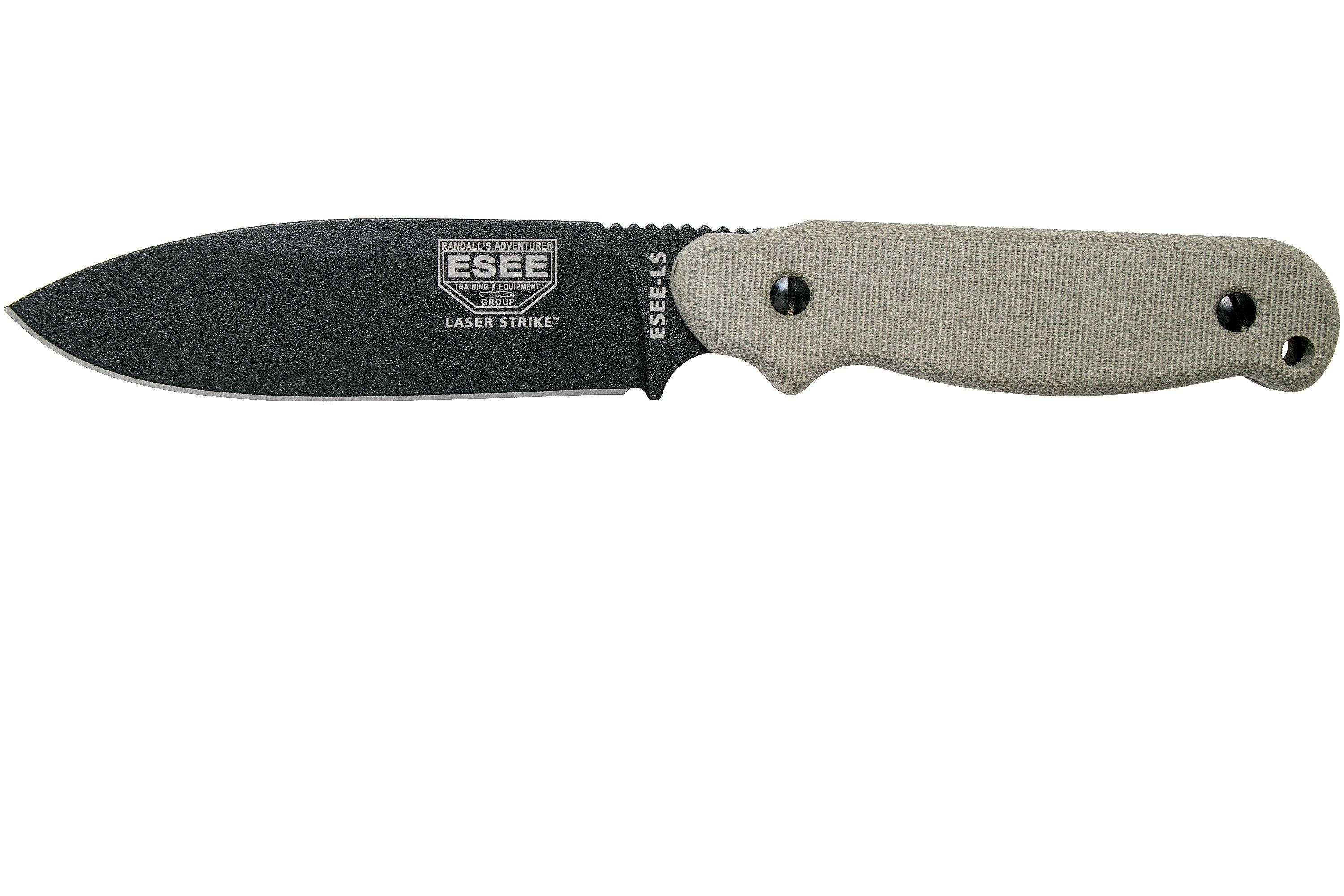 ESEE Laser Strike LS-P survival knife with kydex sheath + belt clip ...
