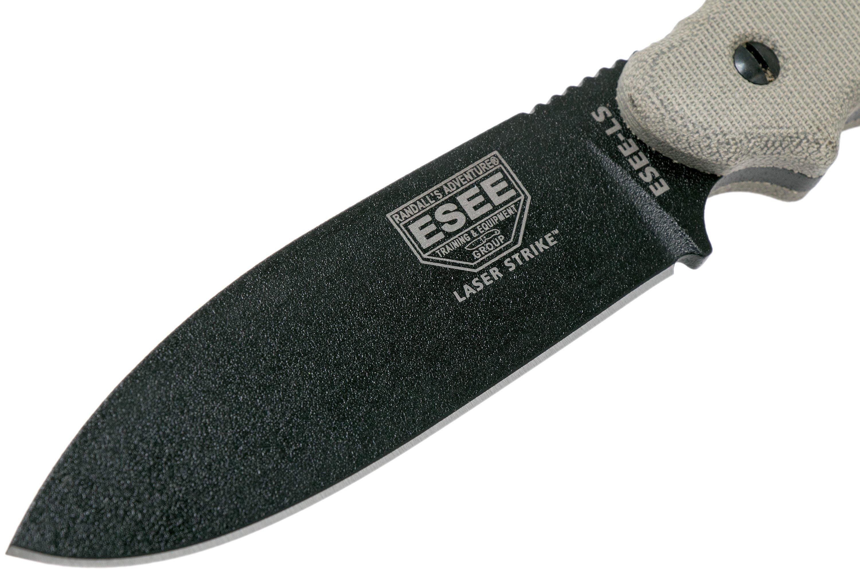 ESEE Laser Strike LS-P survival knife with kydex sheath + belt clip ...