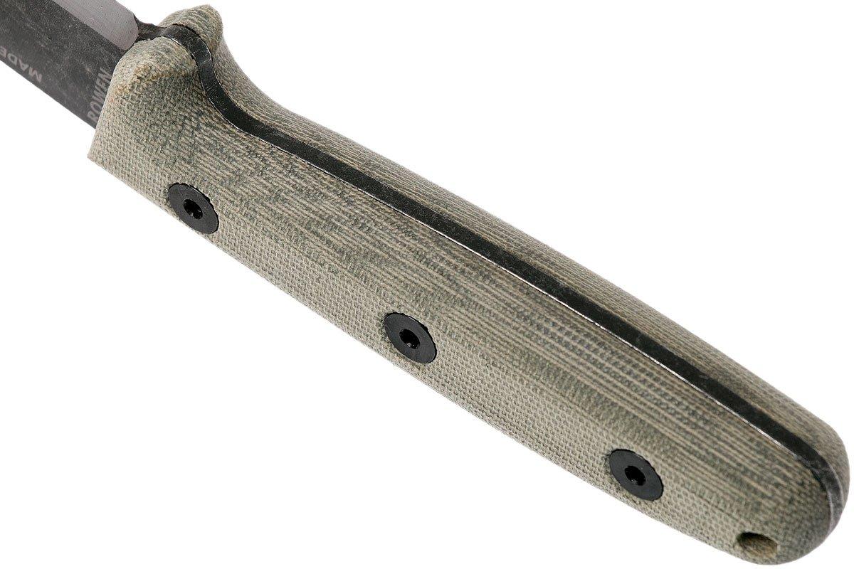 ESEE RB3 Bolieu Camp-Lore, scandi grind, leather sheath, Reuben Bolieu ...