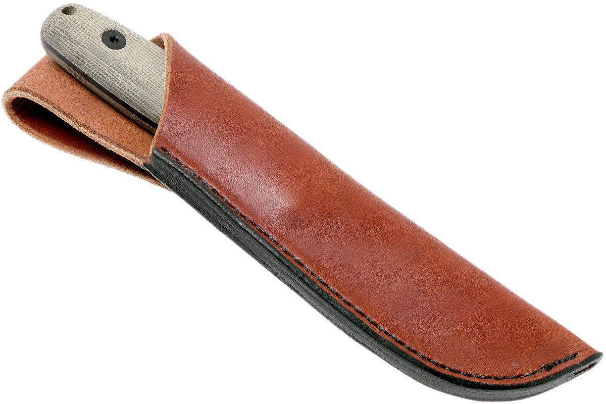 ESEE RB3 Bolieu Camp-Lore, scandi grind, leather sheath, Reuben Bolieu ...