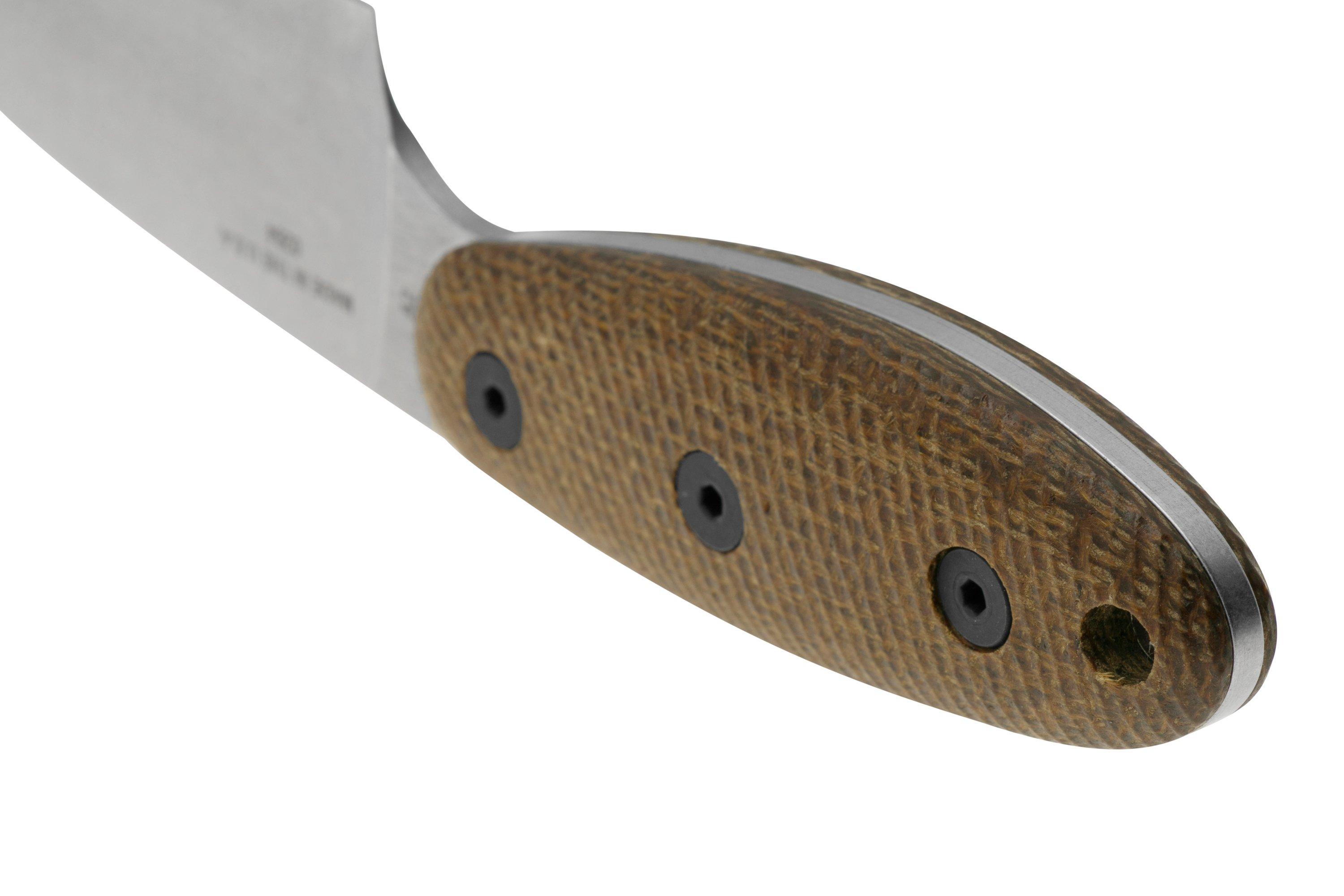 ESEE Sencillo ESEE-SENCILLO-A2, A2 Droppoint, 3D Burlap Mircarta Handle ...